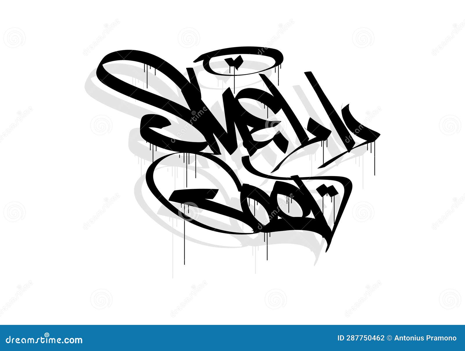 SMELL GOOD Word Graffiti Tag Style Art Stock Vector - Illustration of ...