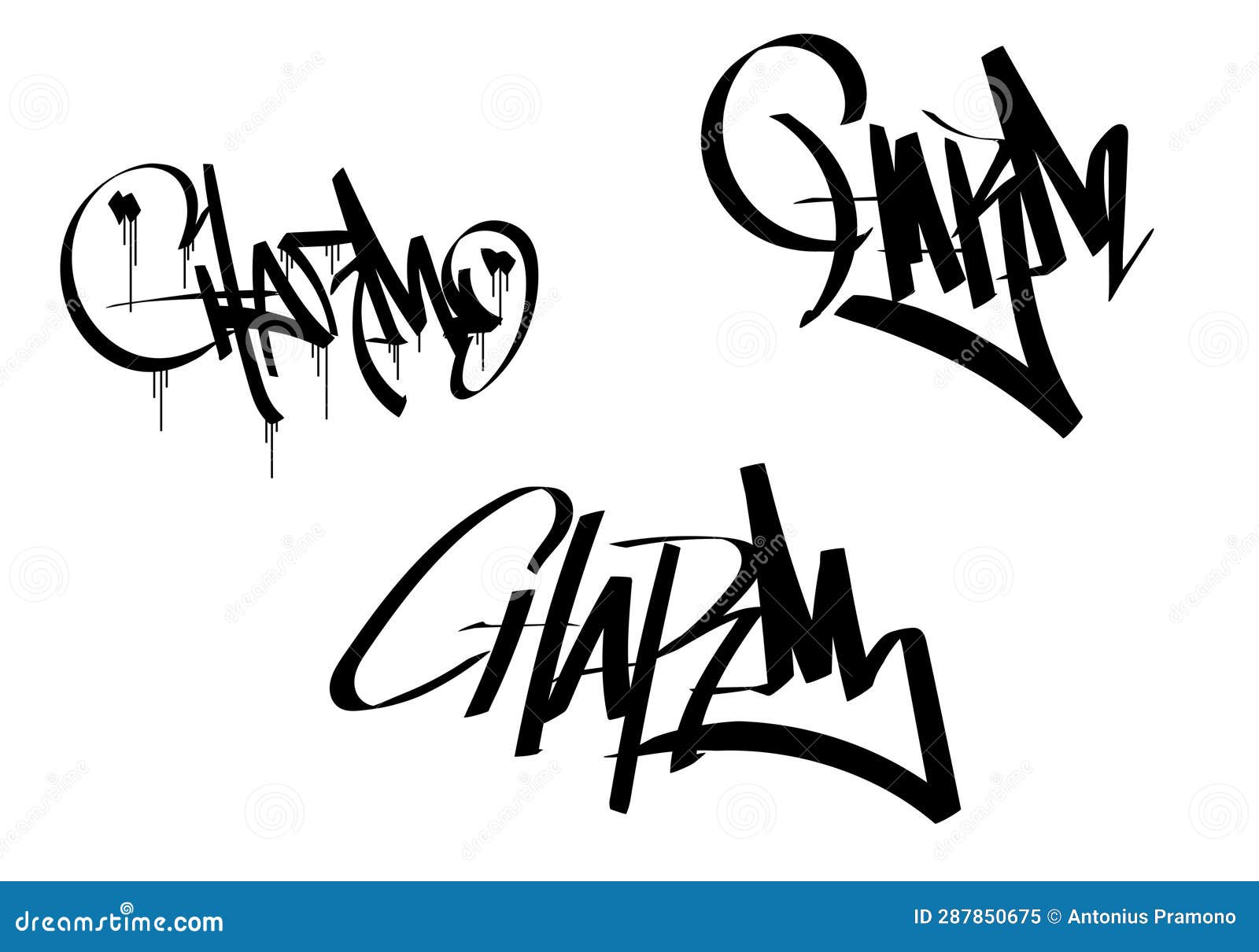 CHARM Word Graffiti Tag Style Art Stock Vector - Illustration of ...