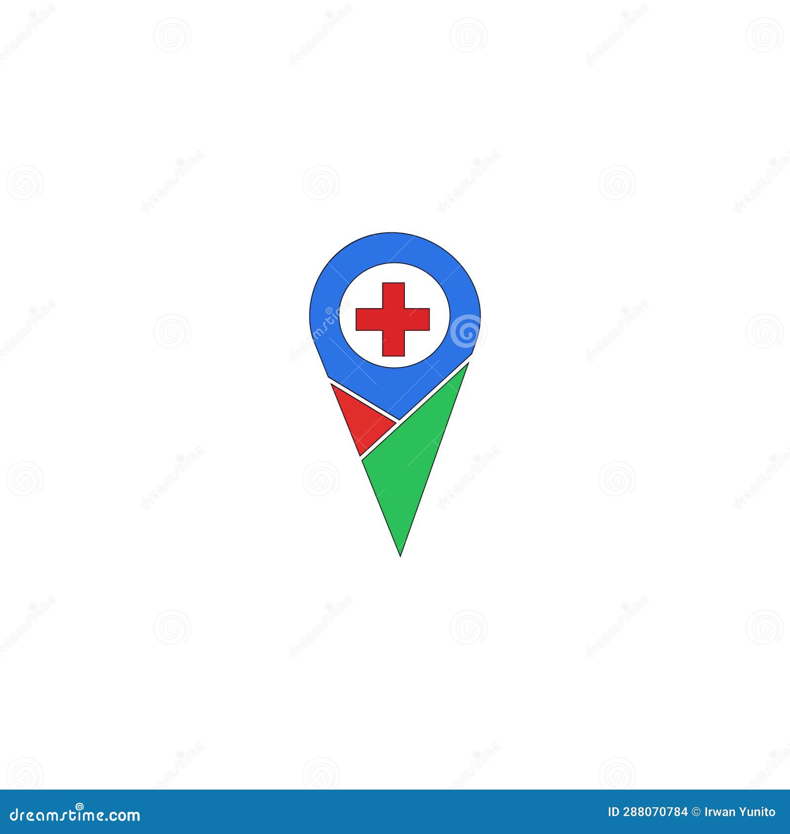 Icon Hospital Maps Template Design Trendy Stock Illustration ...