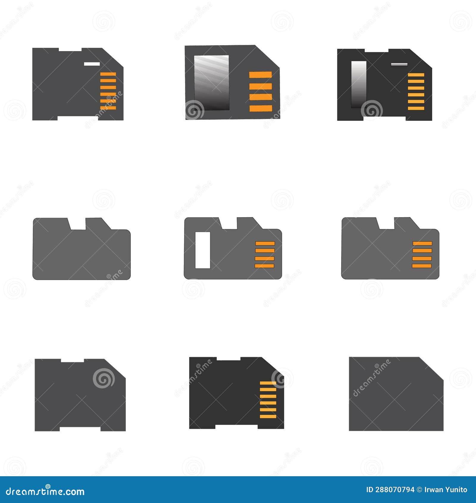 Icon Memory Card Template Design Trendy Stock Illustration ...