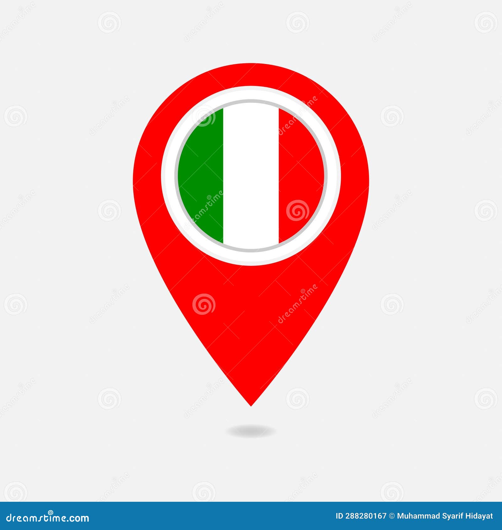 Italy pin location stock vector. Illustration of element - 288280167