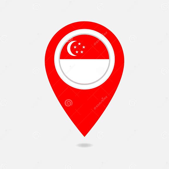 Singapore pin location stock vector. Illustration of point - 288280256