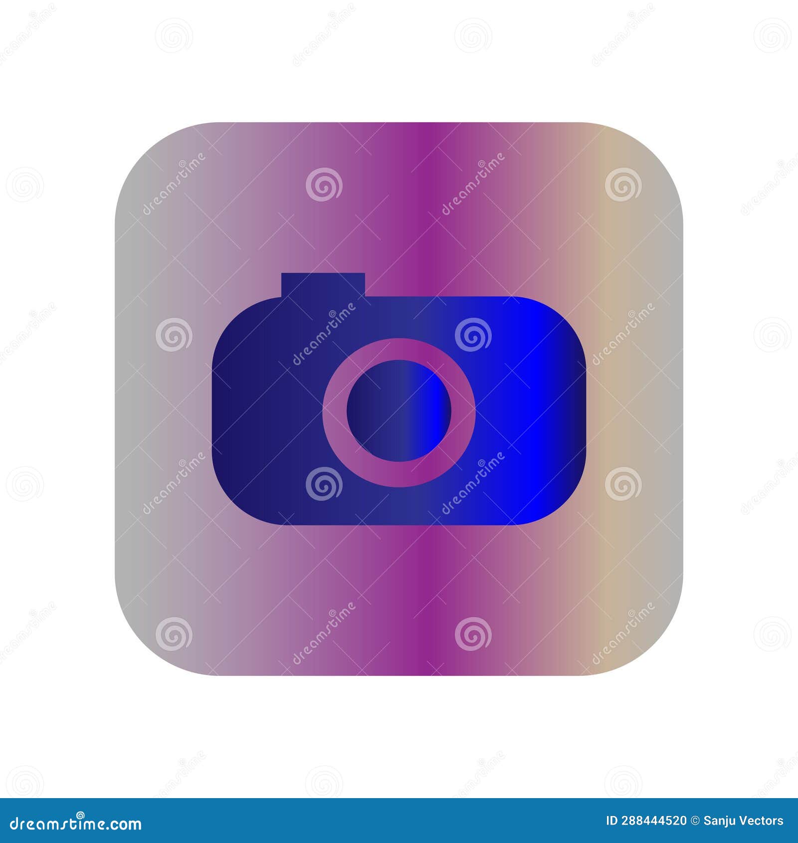 Digital Camera Illustrated with Blue Color with Purple Mix Background ...