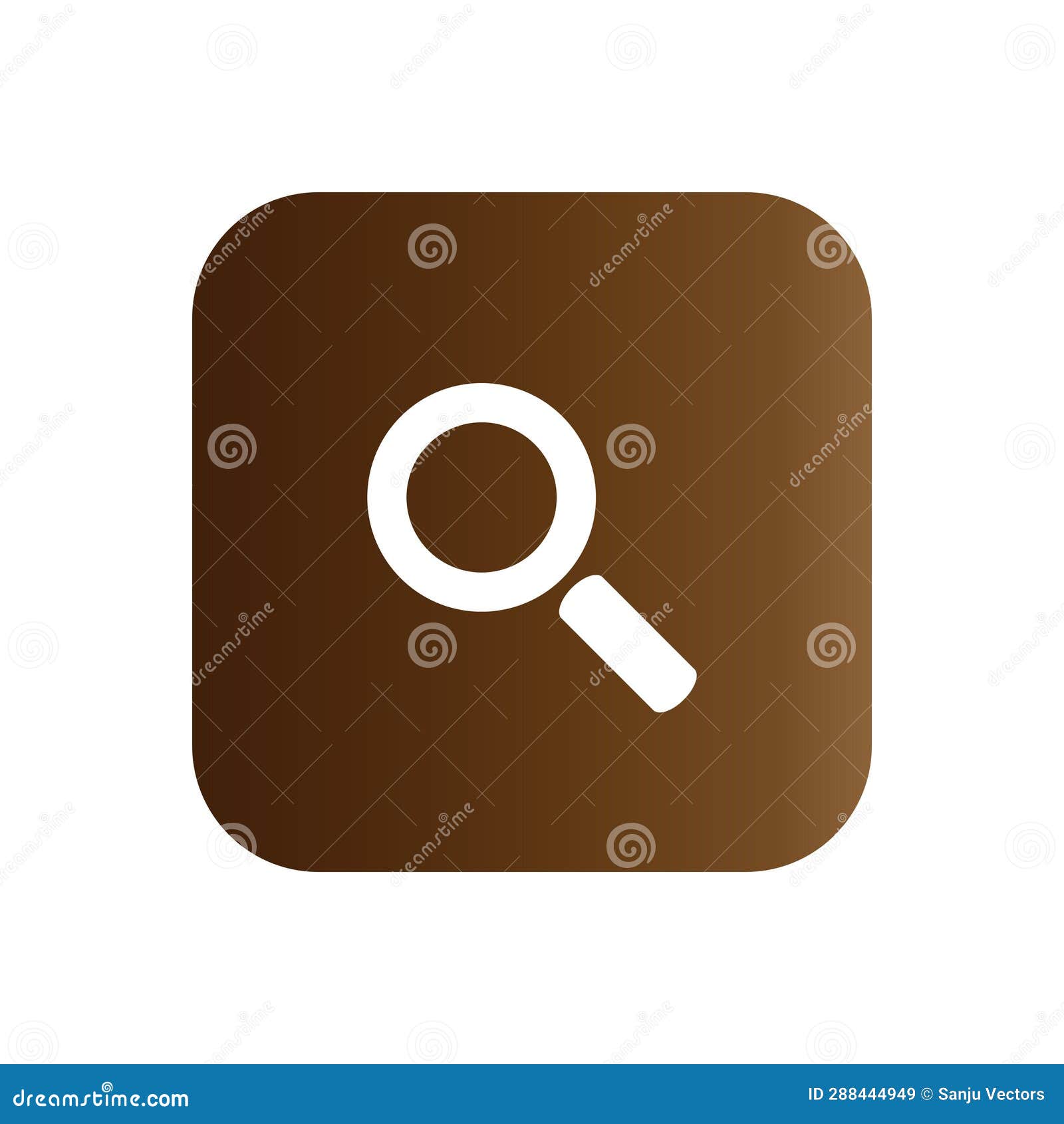 Search Icon Isolated with Brown Color Stock Vector - Illustration of ...