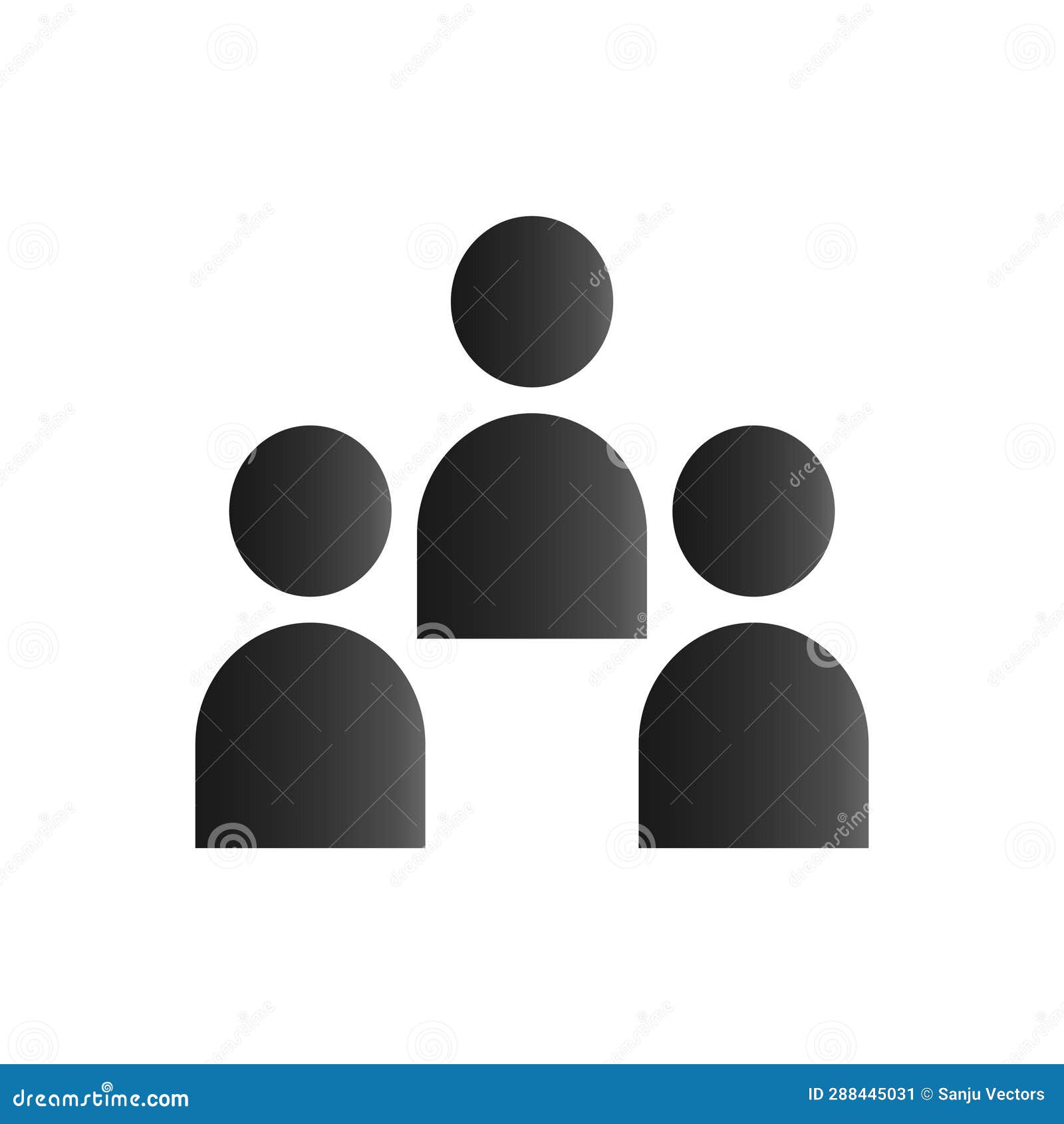 Most Popular User Icon Illustrated on Black Colors Stock Illustration ...
