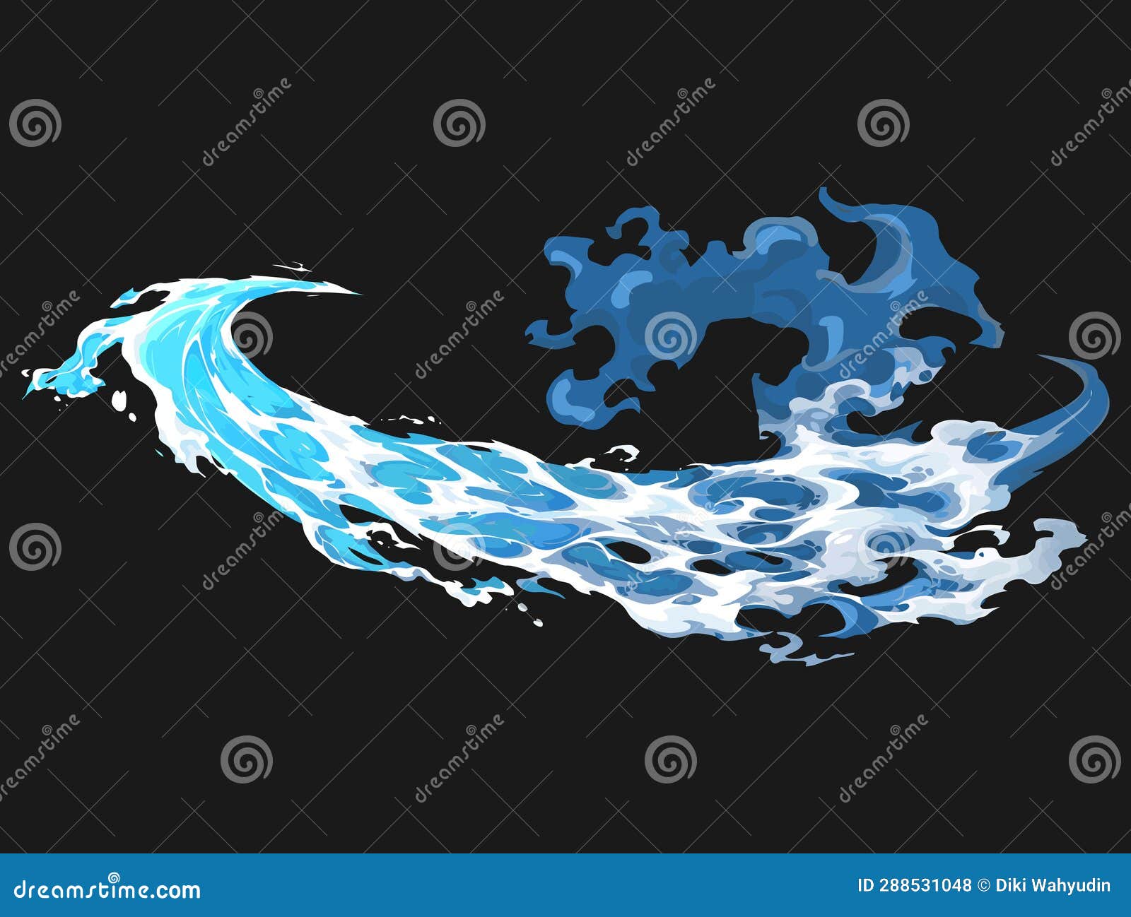 Water Wave Effect Design Vector Illustration Stock Vector ...