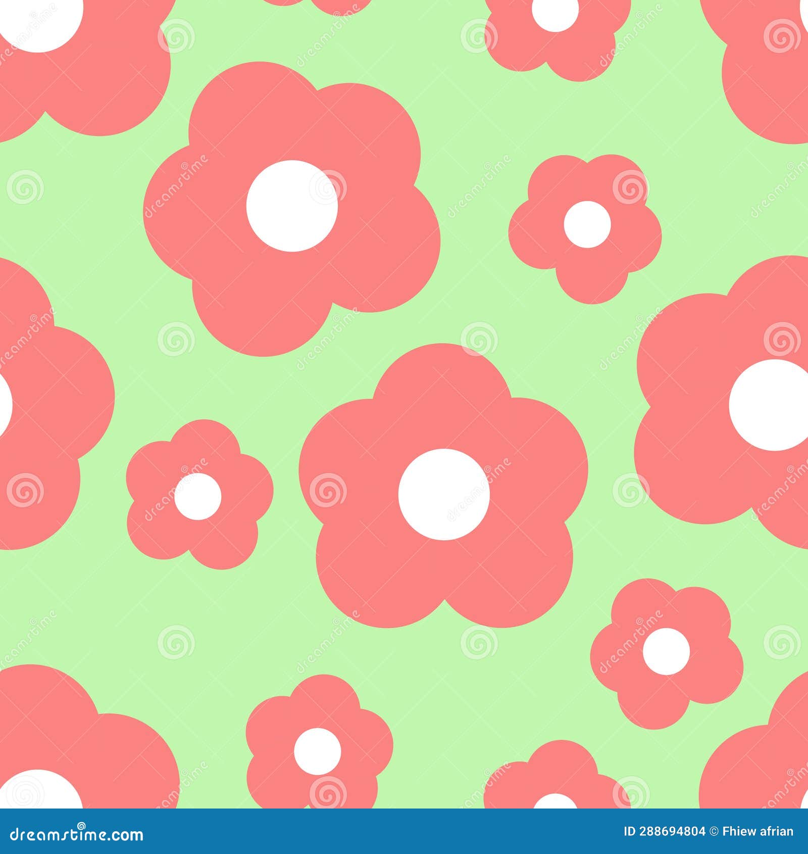 Seamless Pattern Cartoon Flower, Cute Flower Pattern, Cartoon Seamless ...
