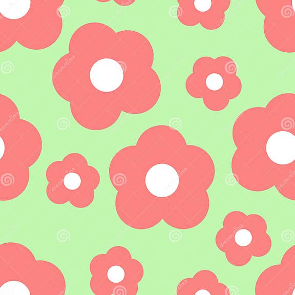 Seamless Pattern Cartoon Flower, Cute Flower Pattern, Cartoon Seamless ...