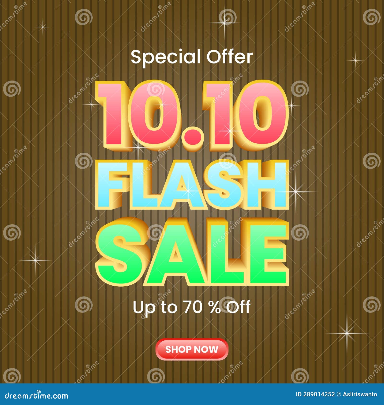 3d Text Design for 10 10 Flash Sale Stock Vector - Illustration of ...