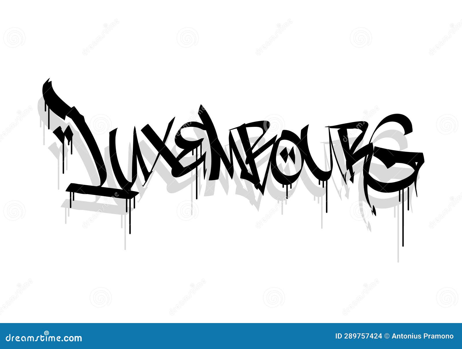 Basic RGB LUXEMBOURG Country Graffiti Tag Style Stock Illustration ...