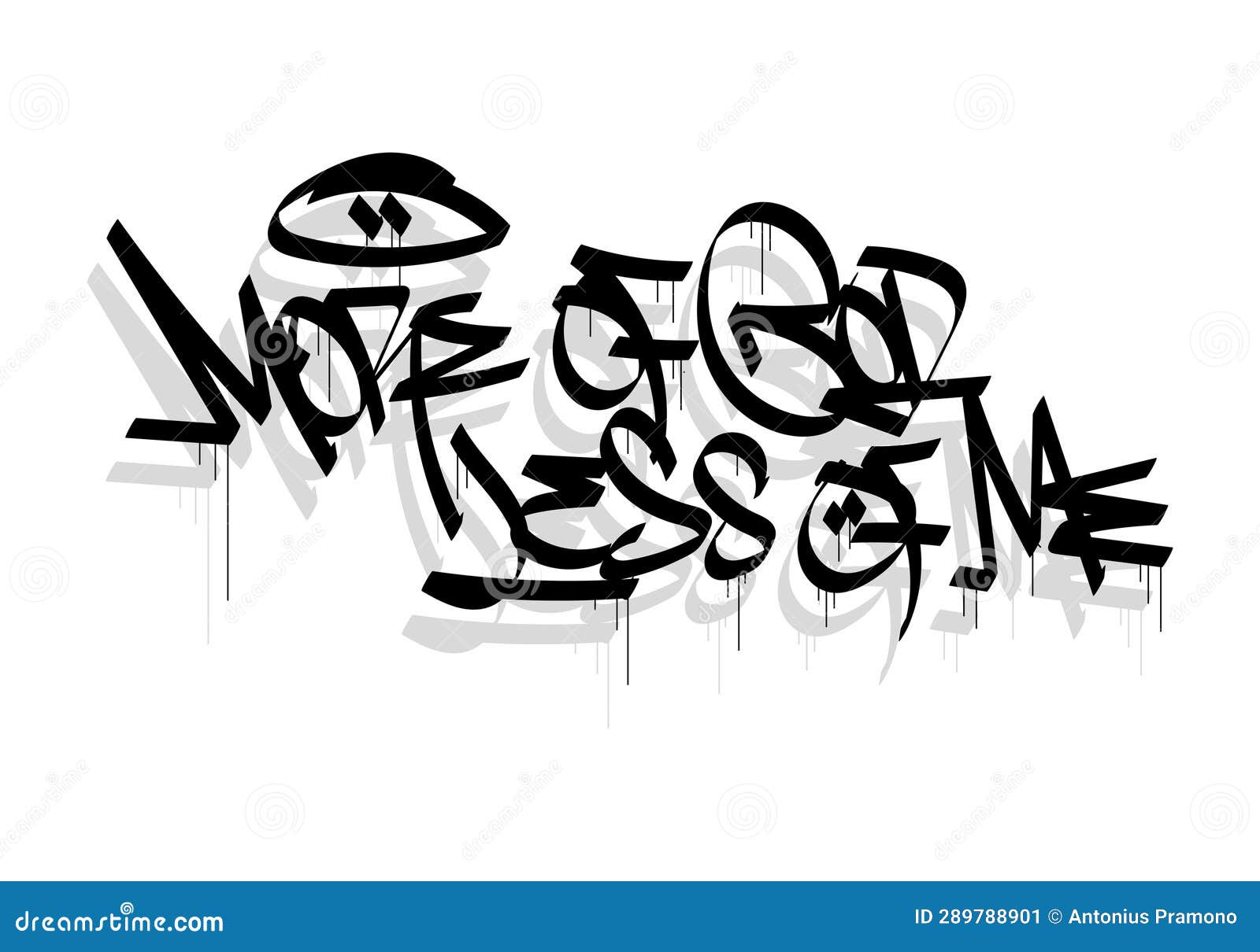 Basic RGB MORE of GOD less of ME Word Graffiti Tag Style Stock Vector ...