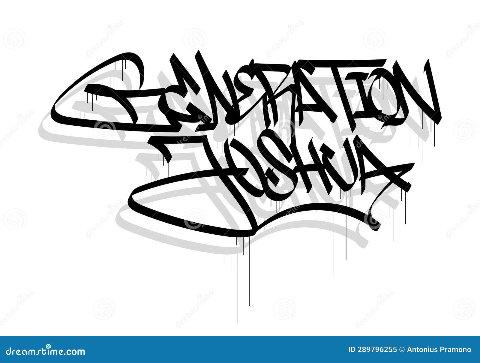 Basic RGB GENERATION JOSHUA Word Graffiti Tag Style Stock Vector ...