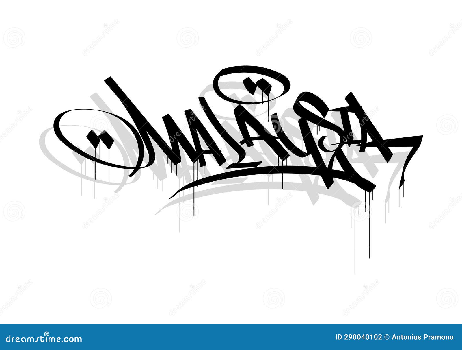 Basic RGB MALAYSIA Country Graffiti Tag Style Stock Illustration ...