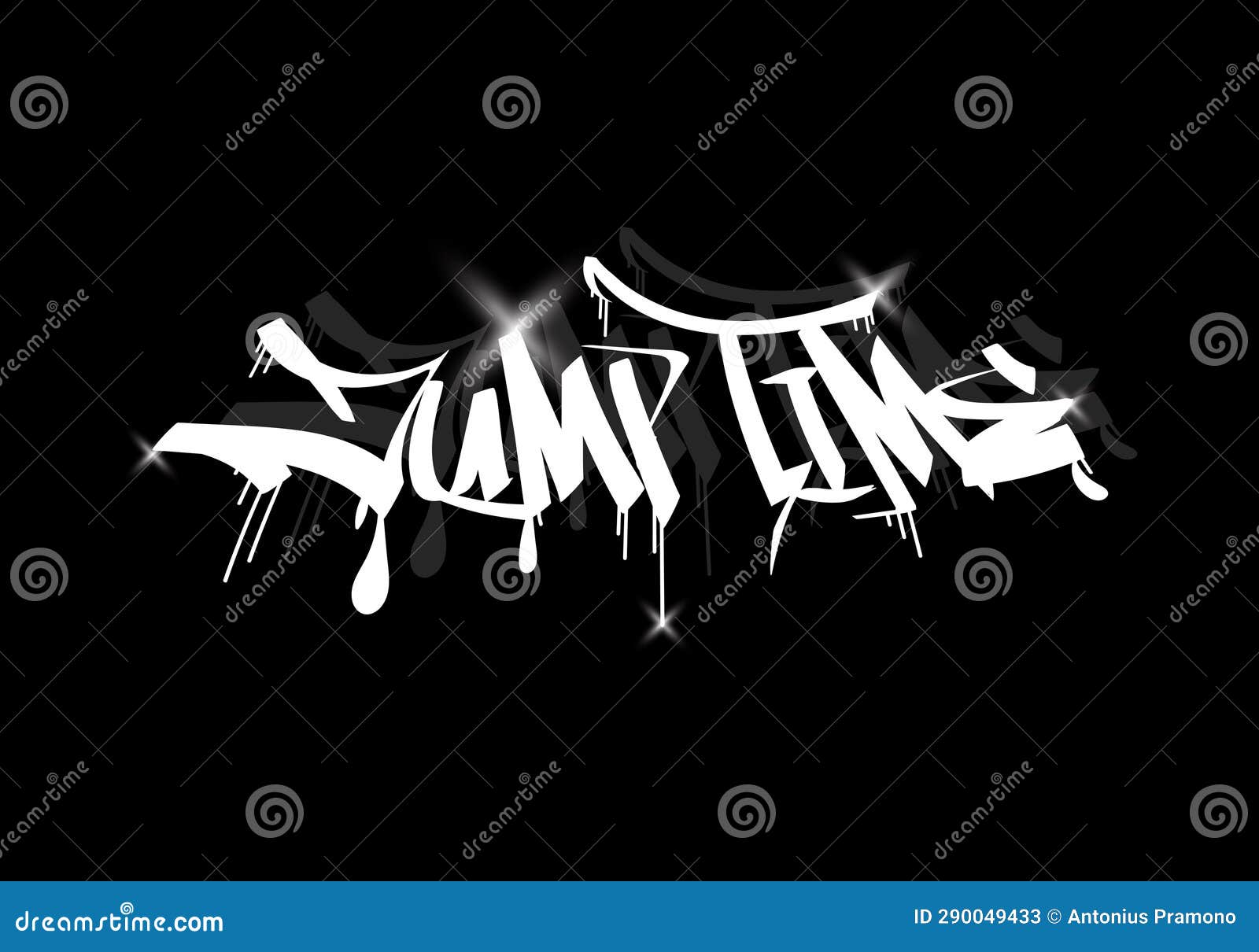 Basic RGB JUMP TIME Word Graffiti Tag Style Stock Illustration ...