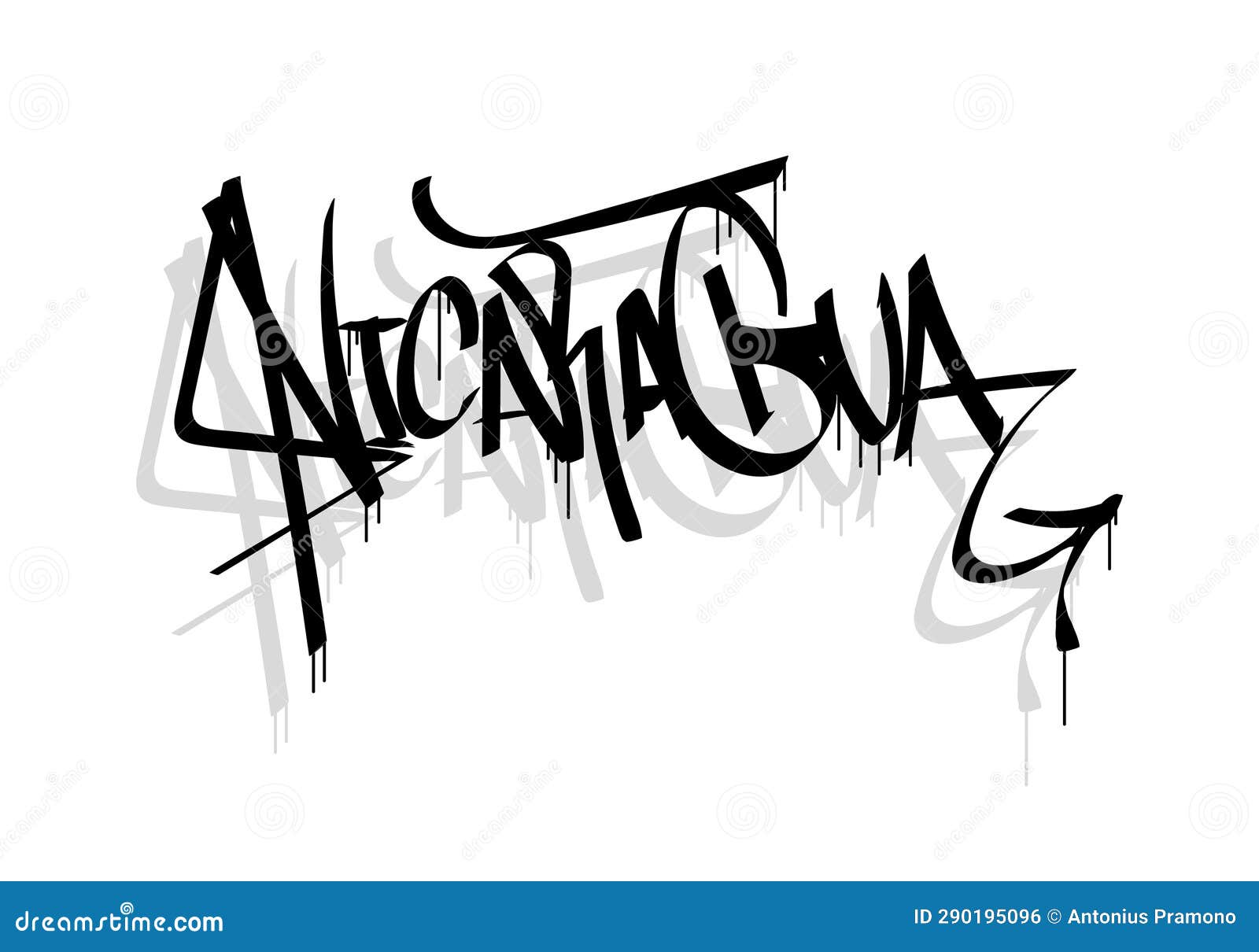 Basic RGB NICARAGUA Country Graffiti Tag Style Stock Illustration ...