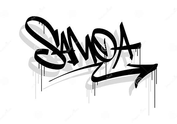 Basic RGB SAMOA Country Graffiti Tag Style Stock Vector - Illustration ...