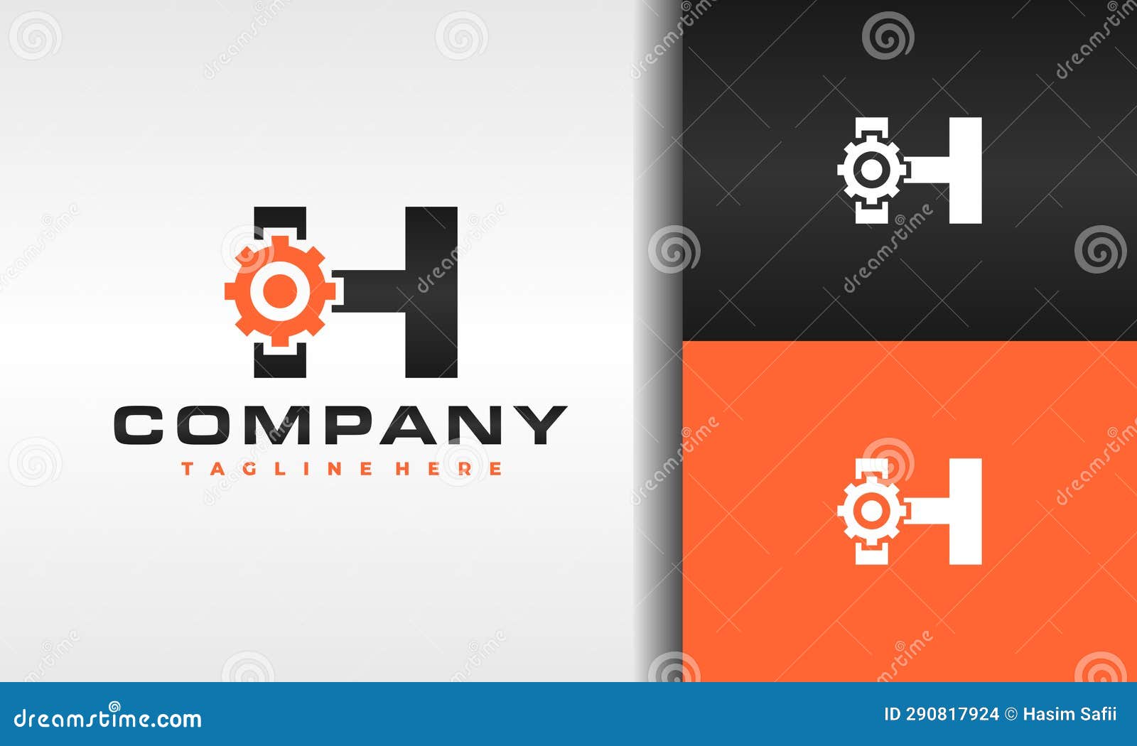H gear logo stock vector. Illustration of industrial - 290817924