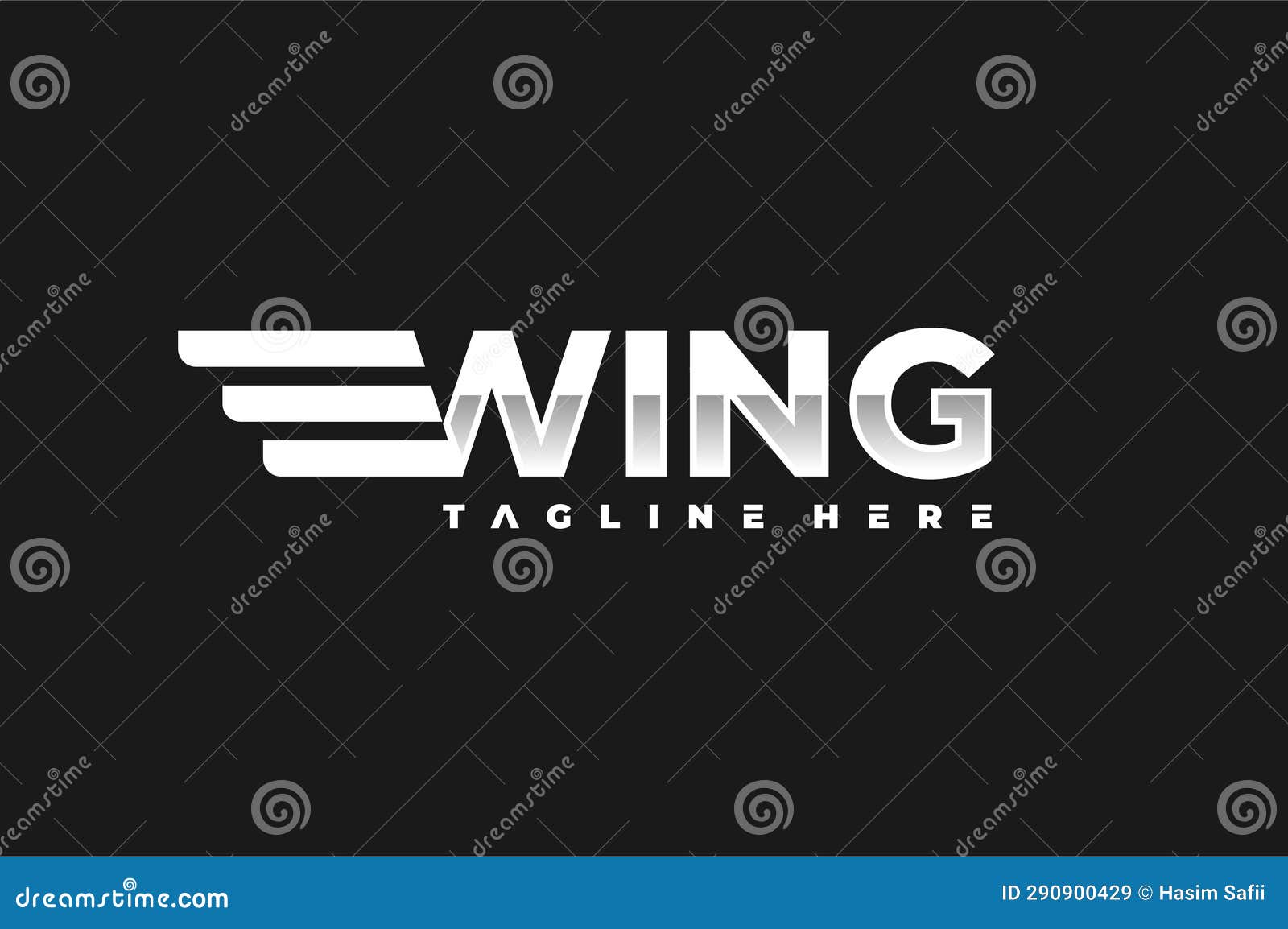 Wing logo typography stock vector. Illustration of identity - 290900429