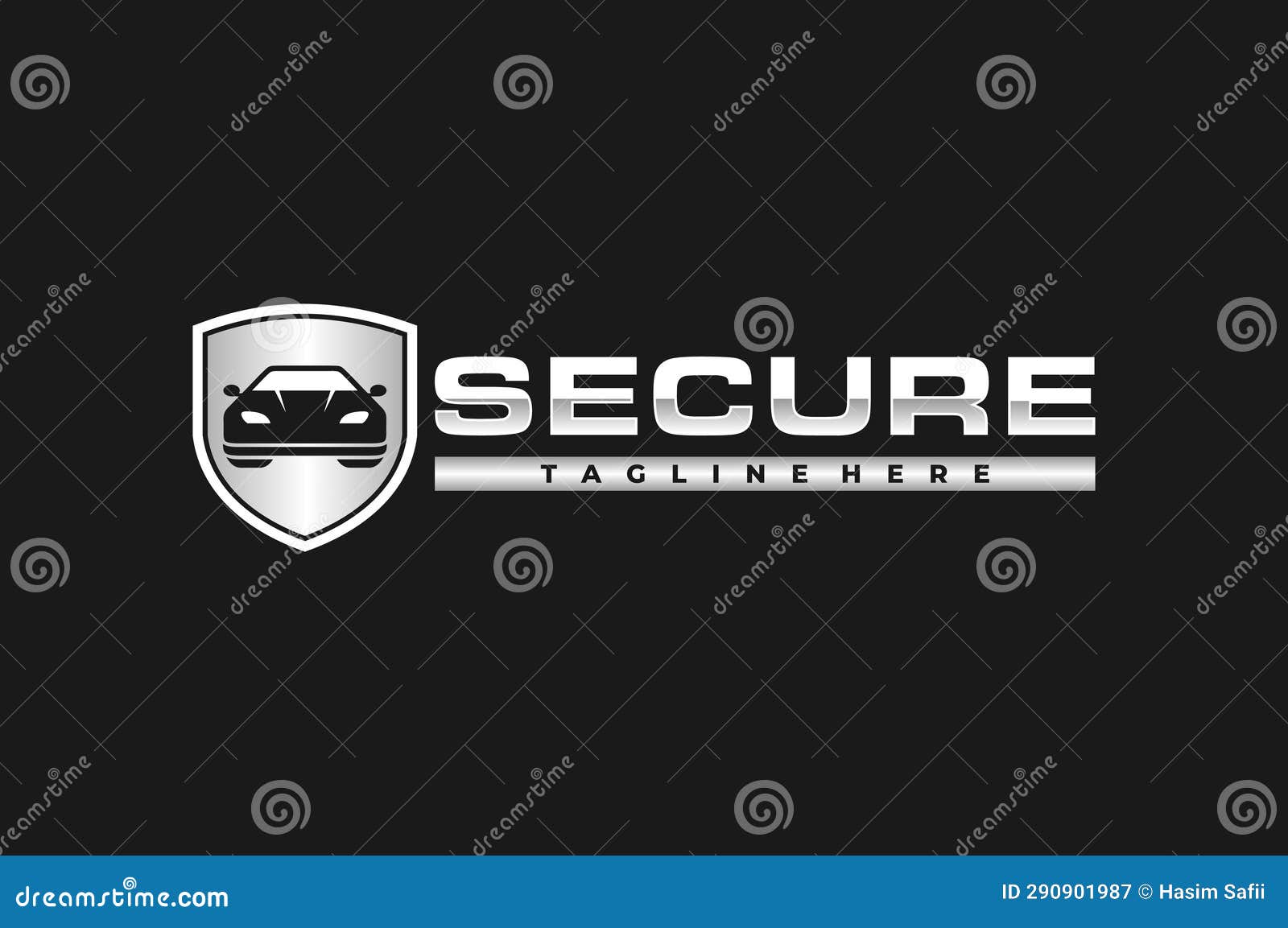 Car secure logo stock vector. Illustration of logo, black - 290901987