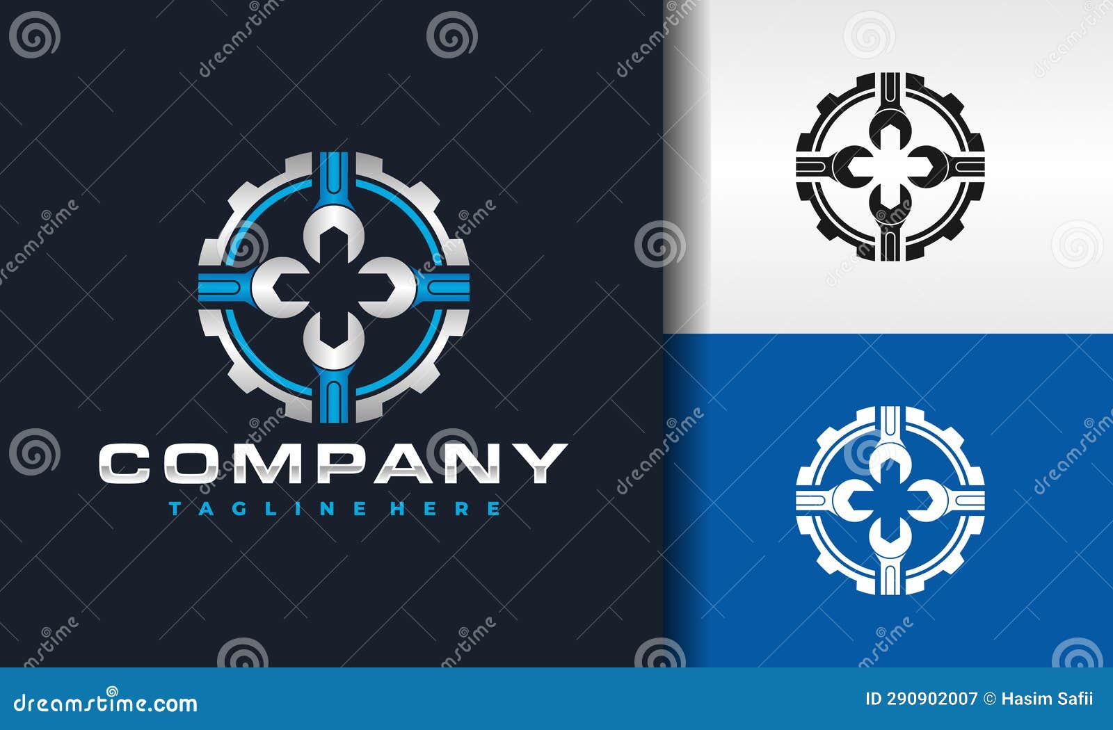 Wrench Gear Logo Vector Illustration | CartoonDealer.com #290818254
