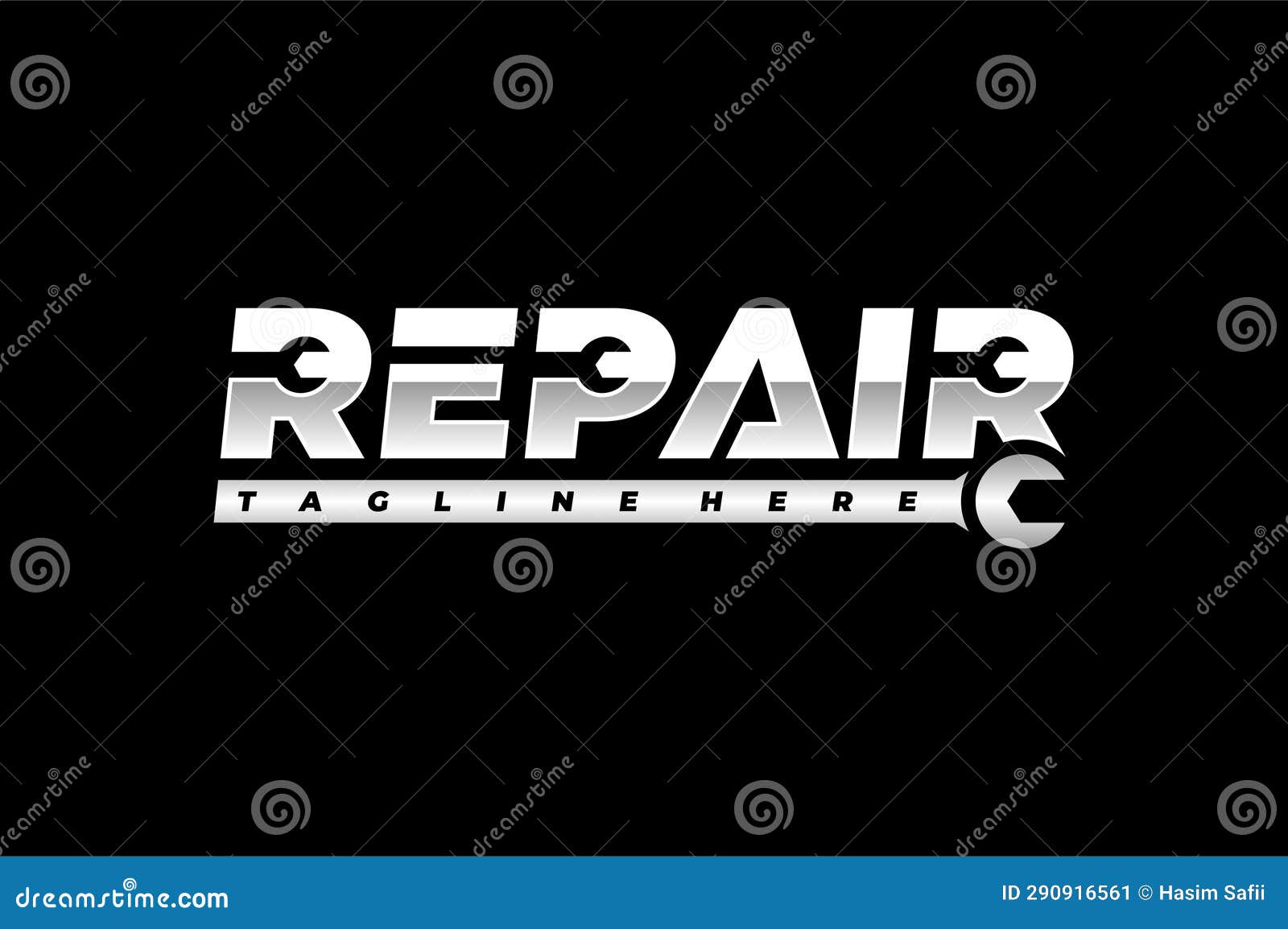 Repair text logo stock vector. Illustration of badge - 290916561