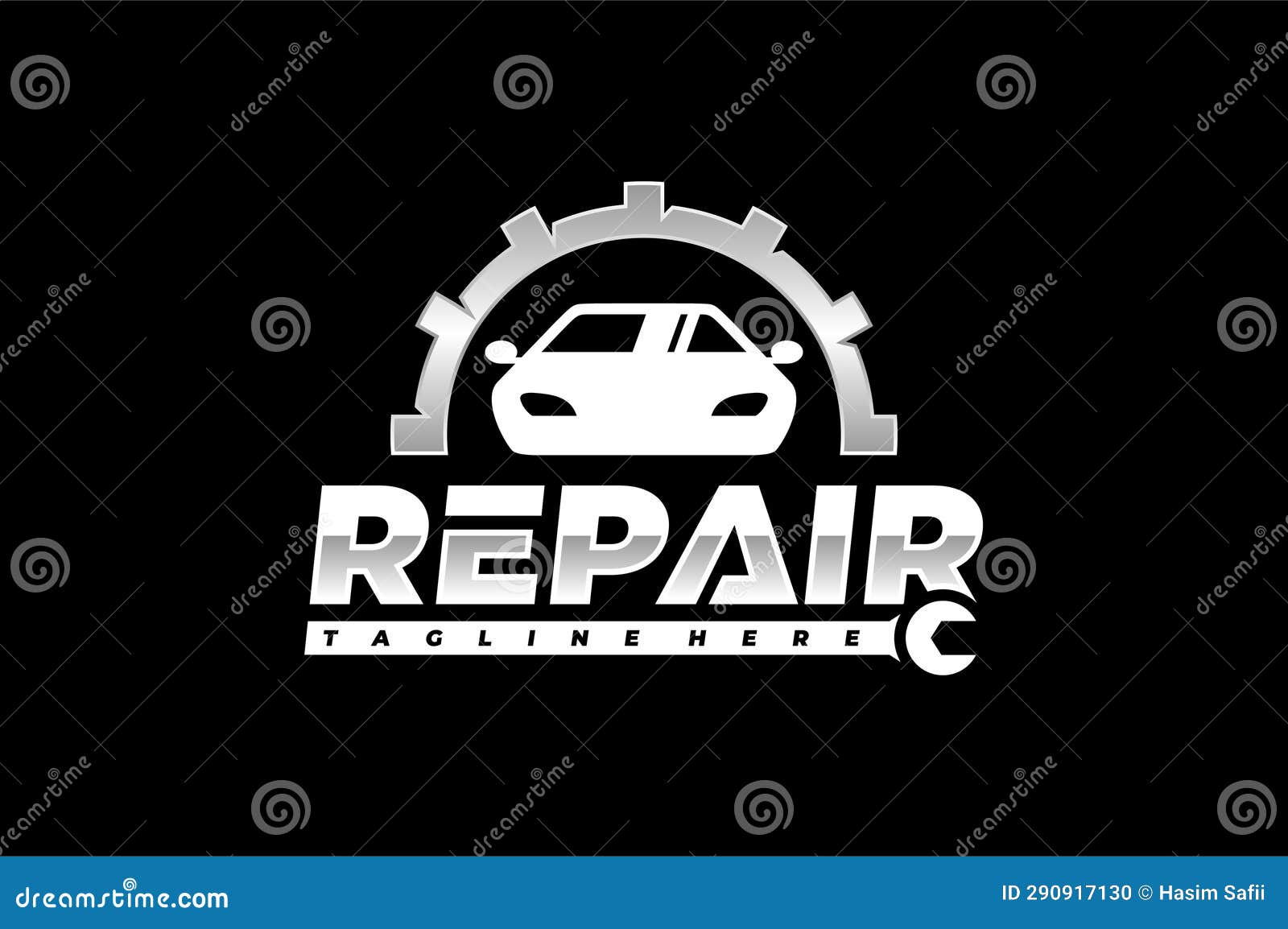 Repair car gear logo stock vector. Illustration of emblem - 290917130