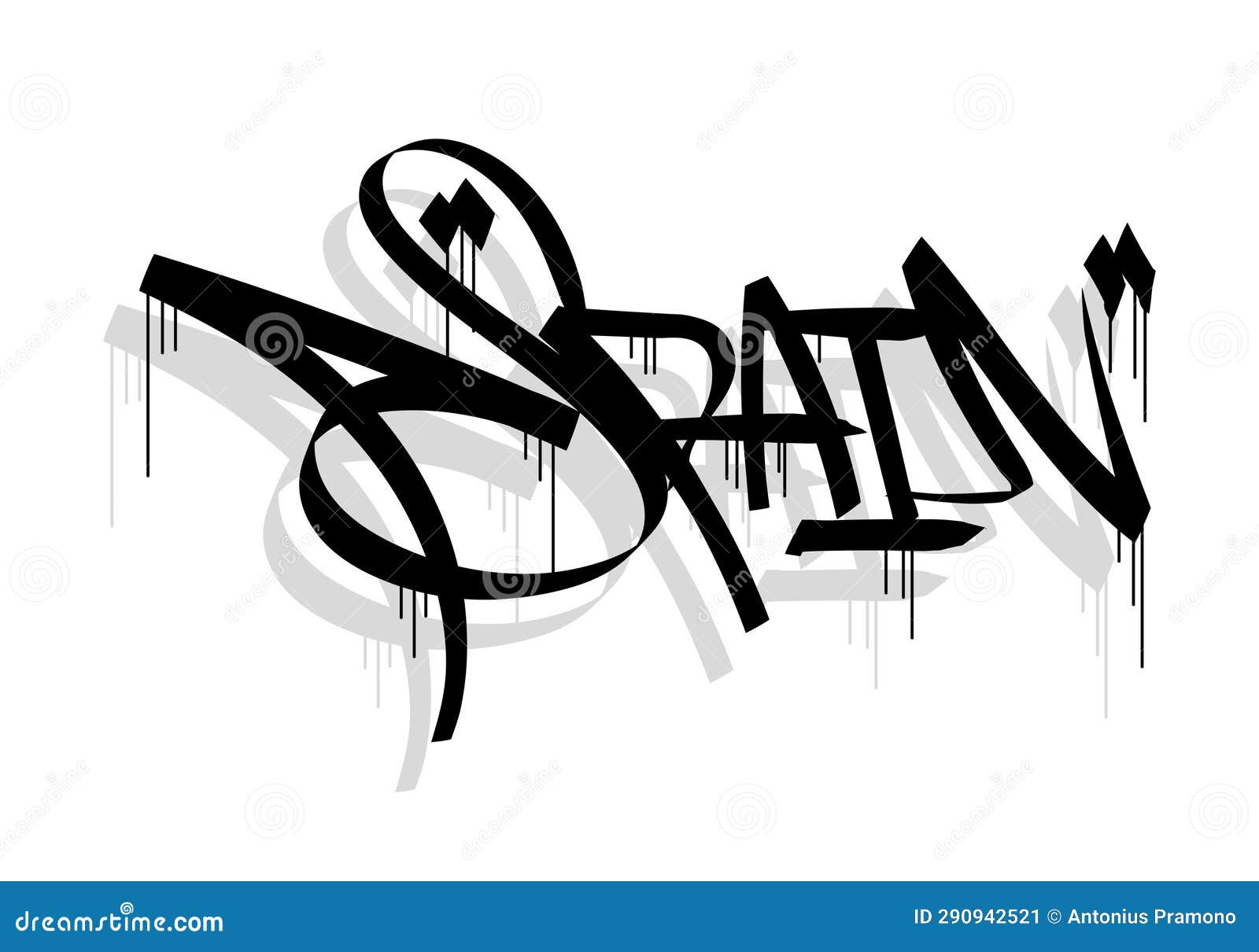 Basic RGB SPAIN Country Graffiti Tag Style Stock Vector - Illustration ...