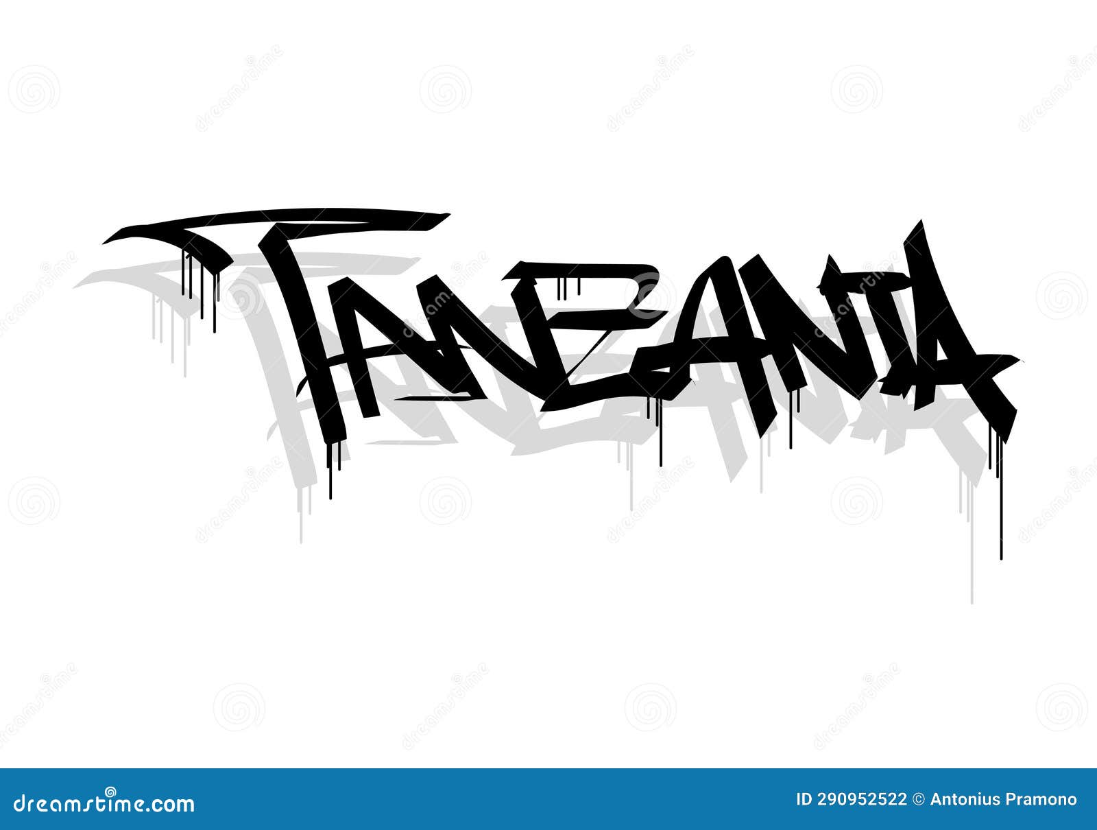 Basic RGB TANZANIA Country Graffiti Tag Style Stock Vector ...