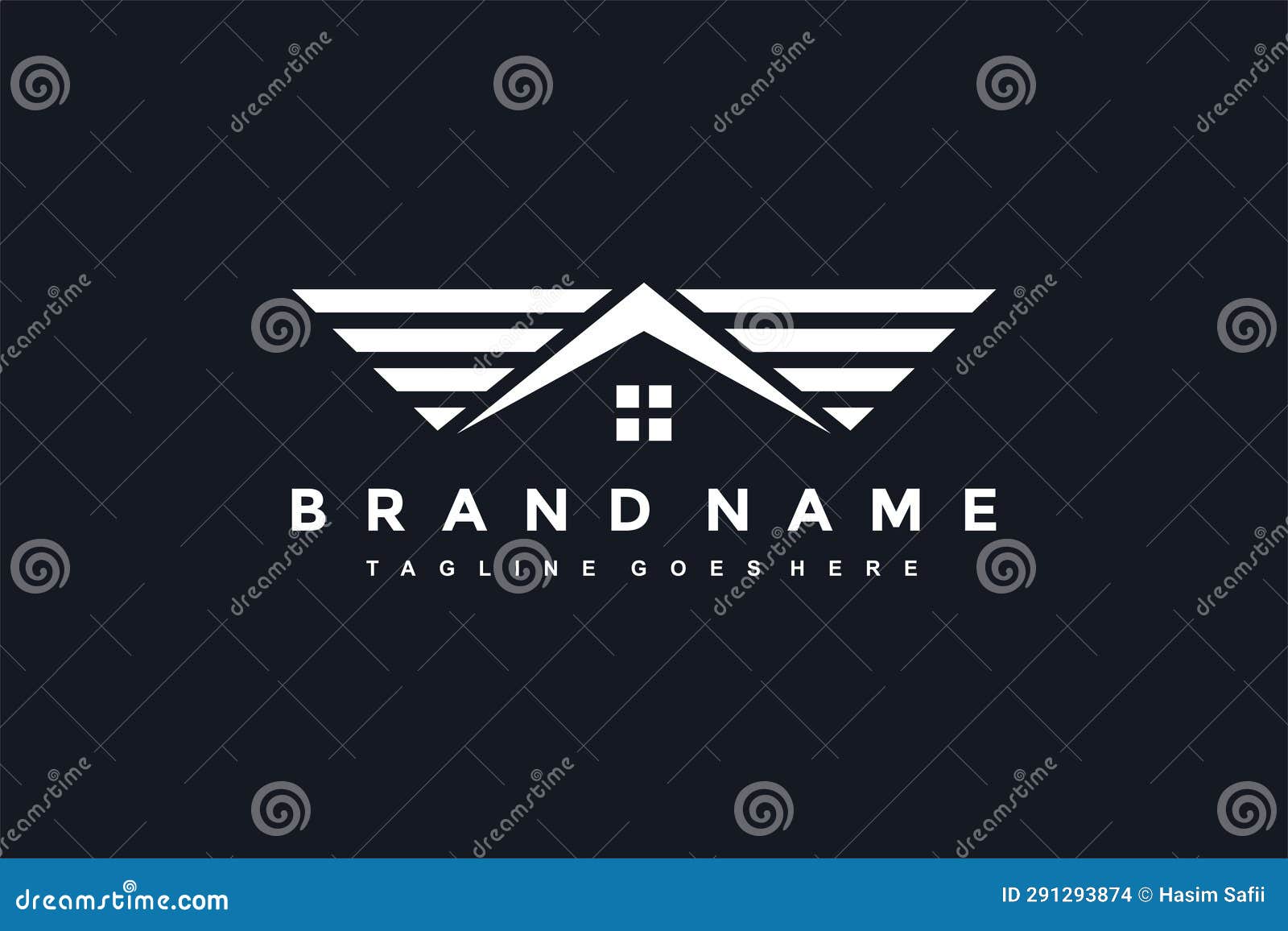 Wing logo house stock vector. Illustration of vector - 291293874