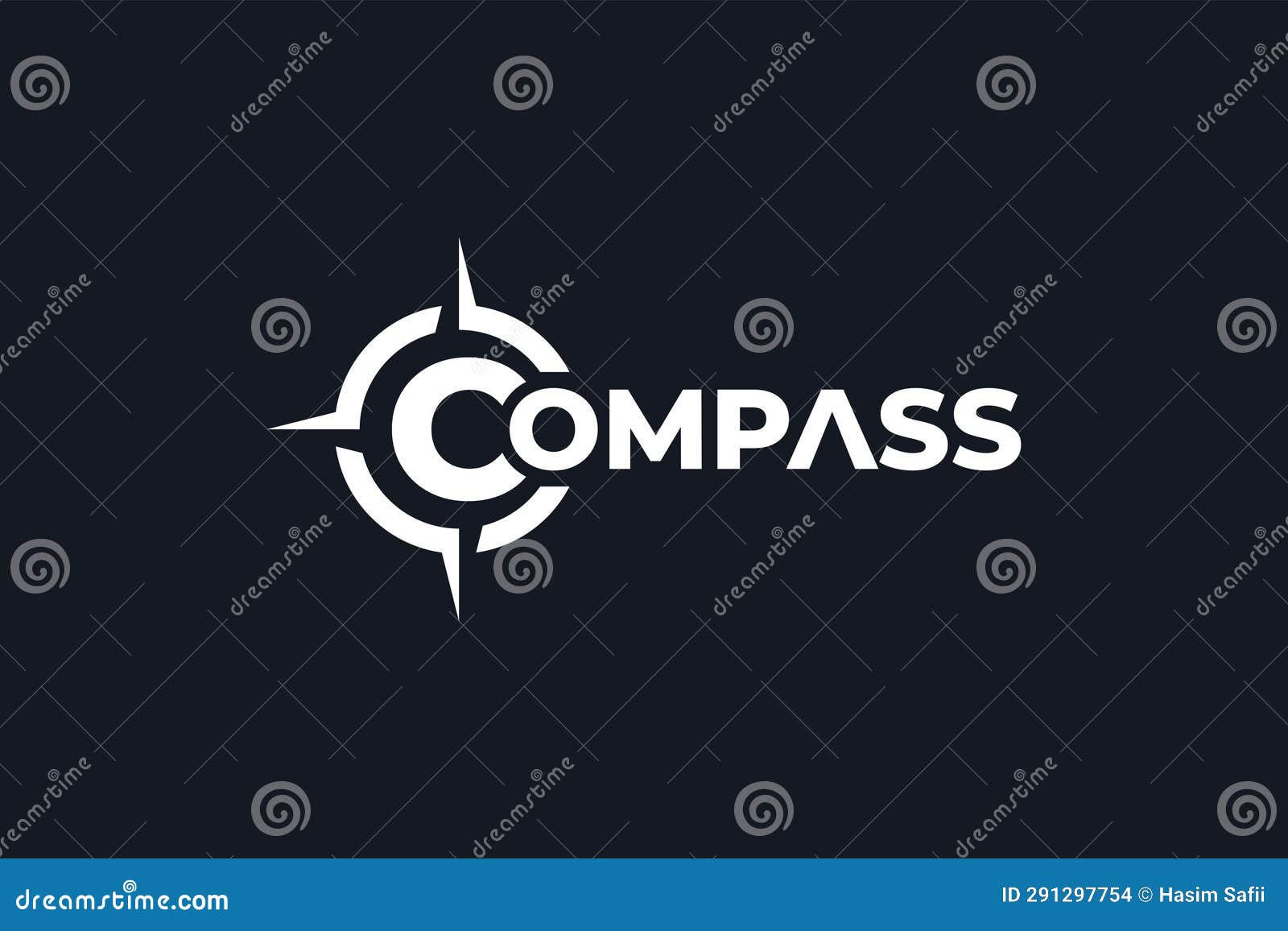 Compass logo typography stock vector. Illustration of design - 291297754