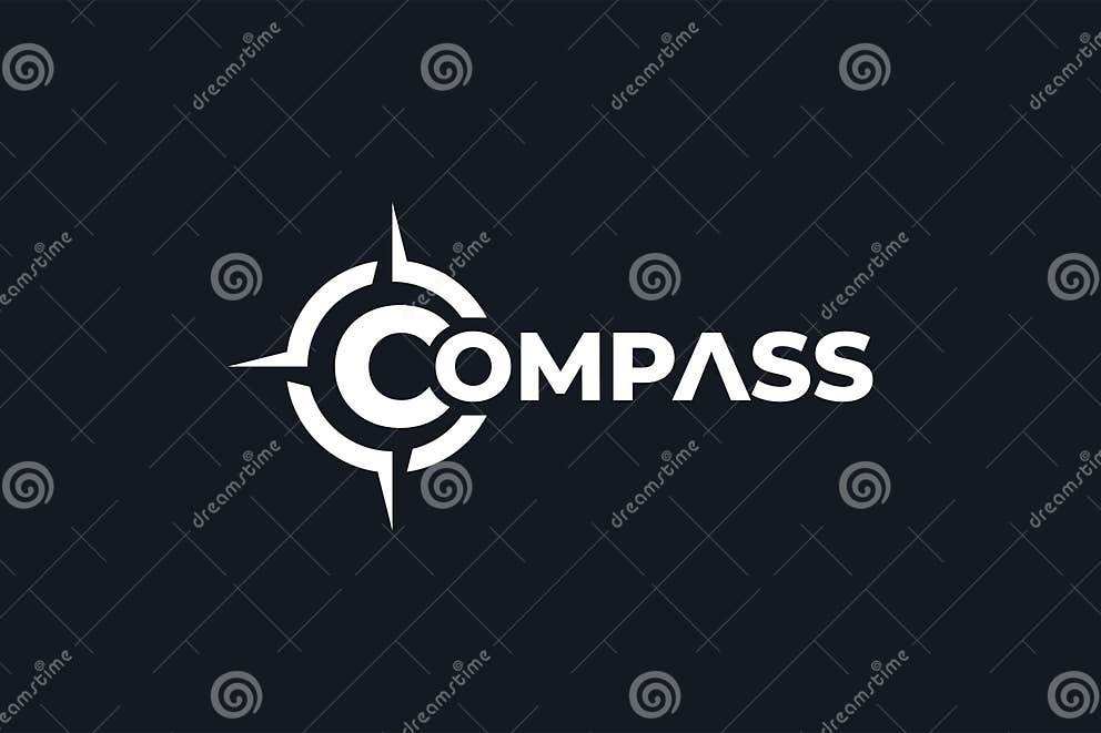 Compass logo typography stock vector. Illustration of design - 291297754