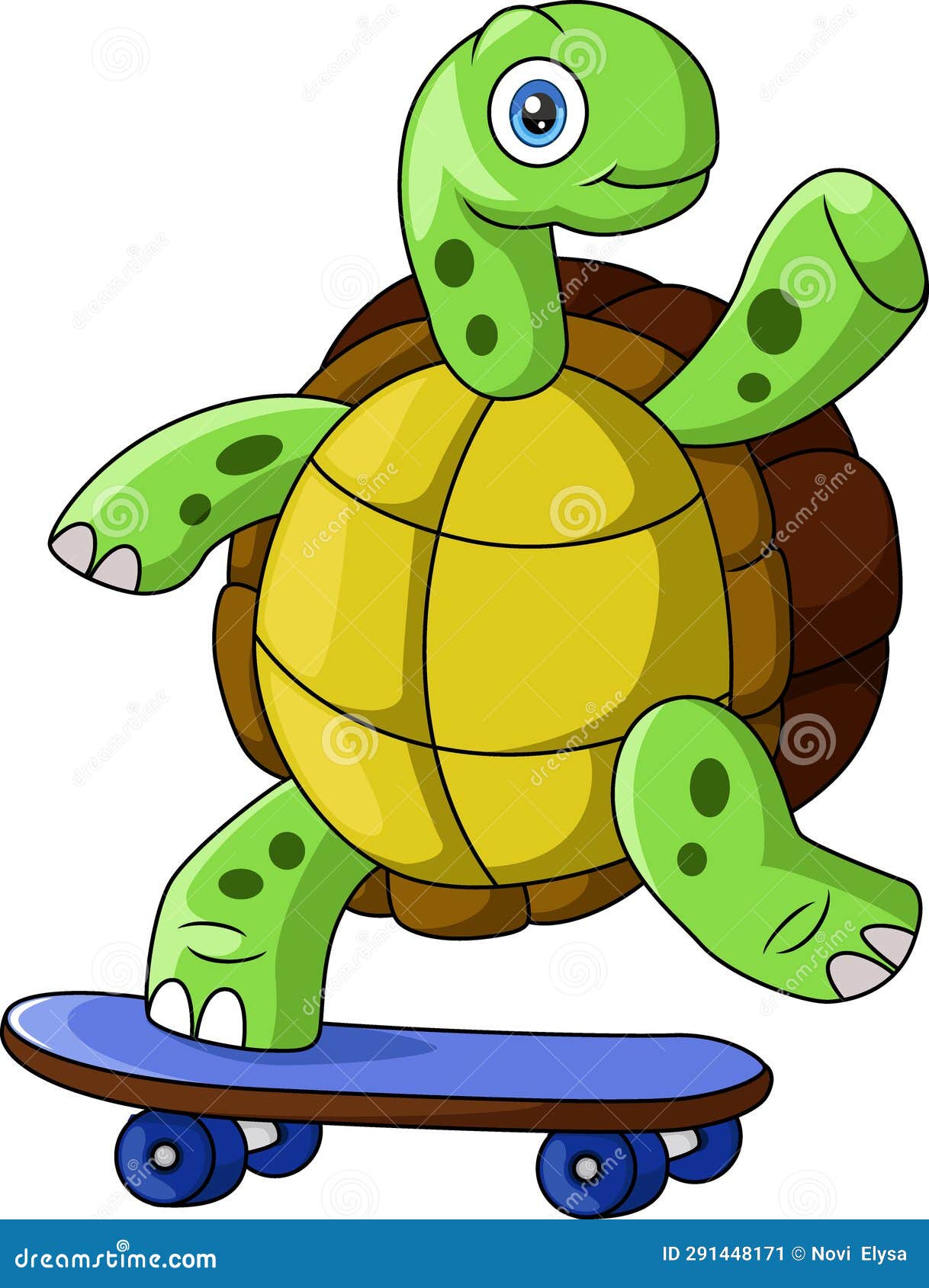 Cute Turtle Cartoon Riding Skateboard Stock Vector - Illustration of ...
