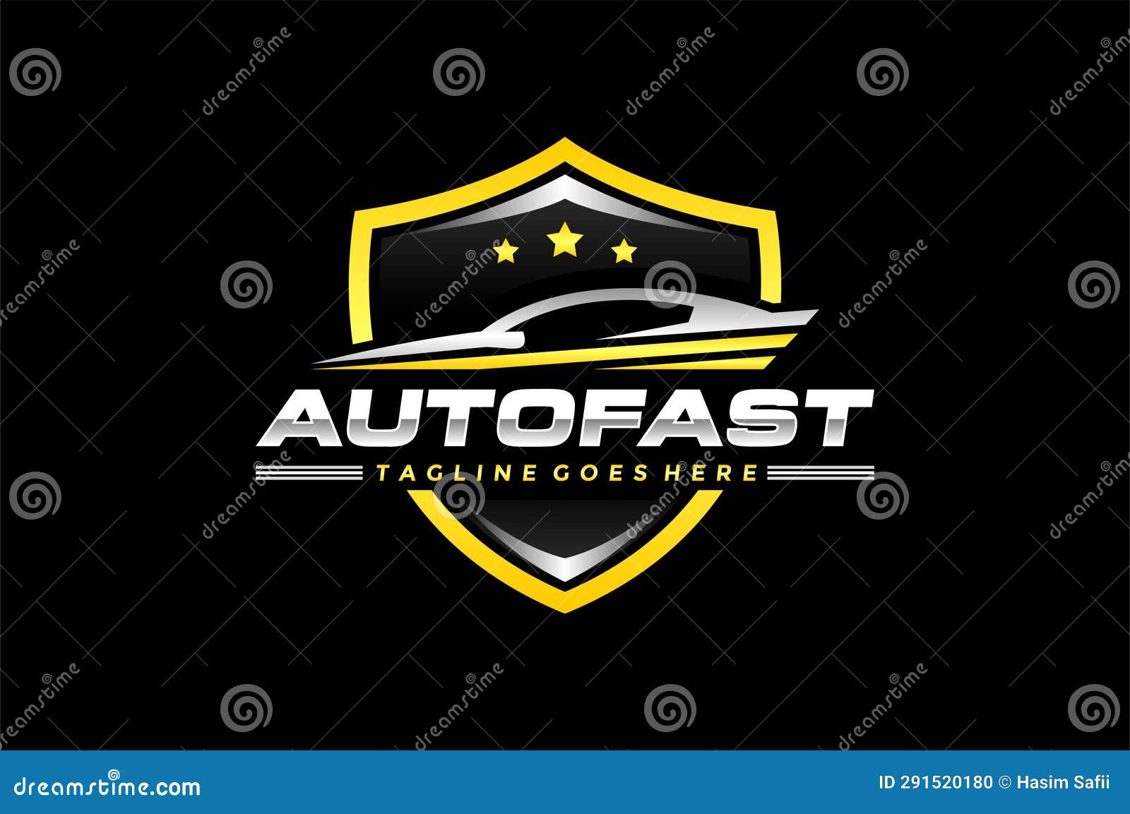 Car Shield Star Emblem Logo Stock Vector - Illustration of design ...
