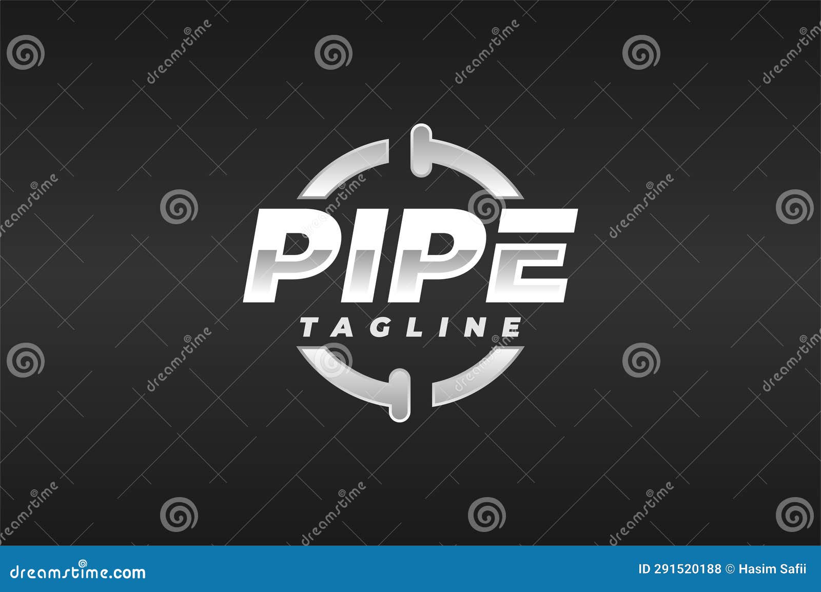 Pipe Circle Logo Typography Stock Vector - Illustration of company ...
