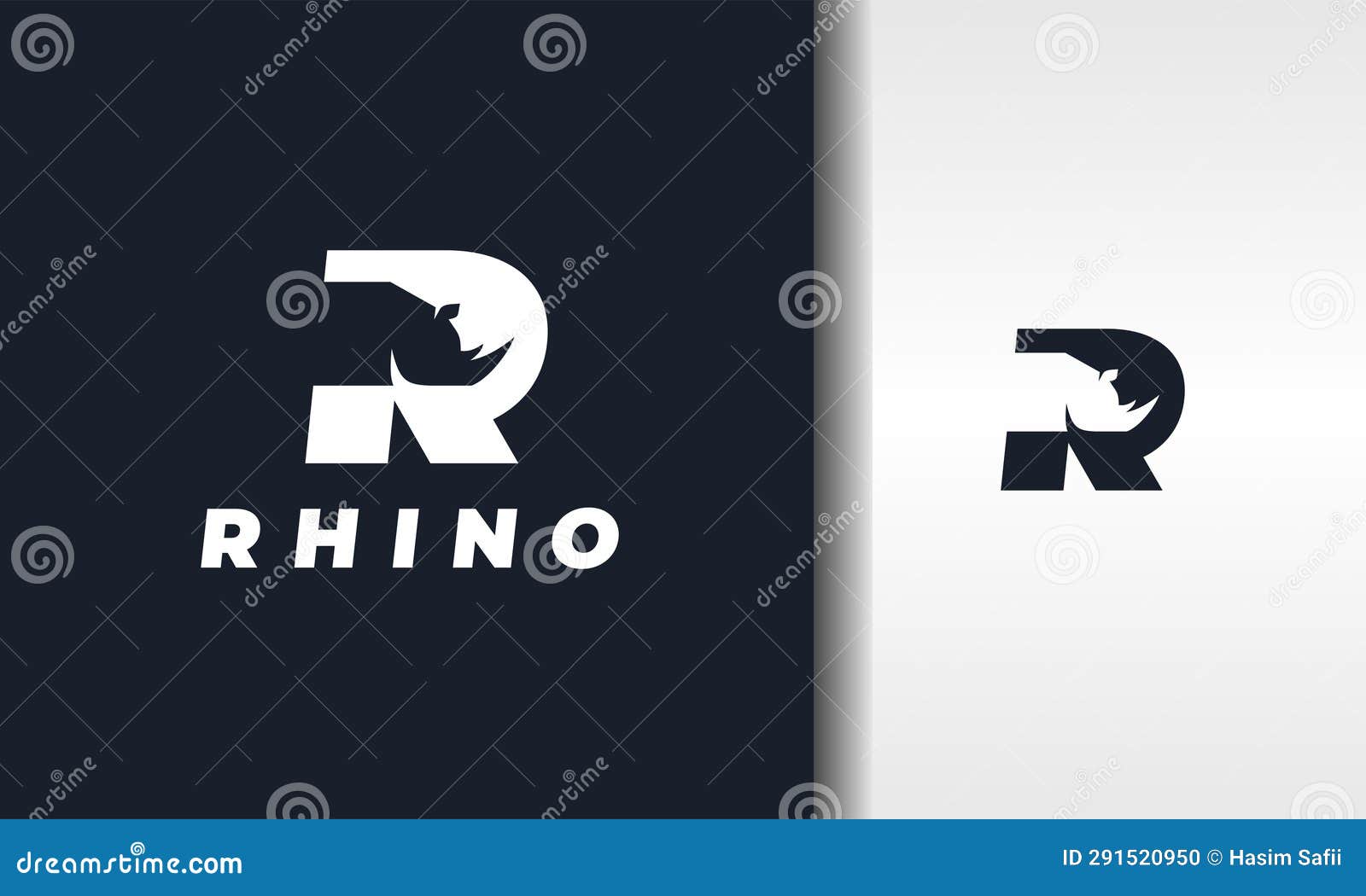 Letter R rhino logo stock vector. Illustration of head - 291520950