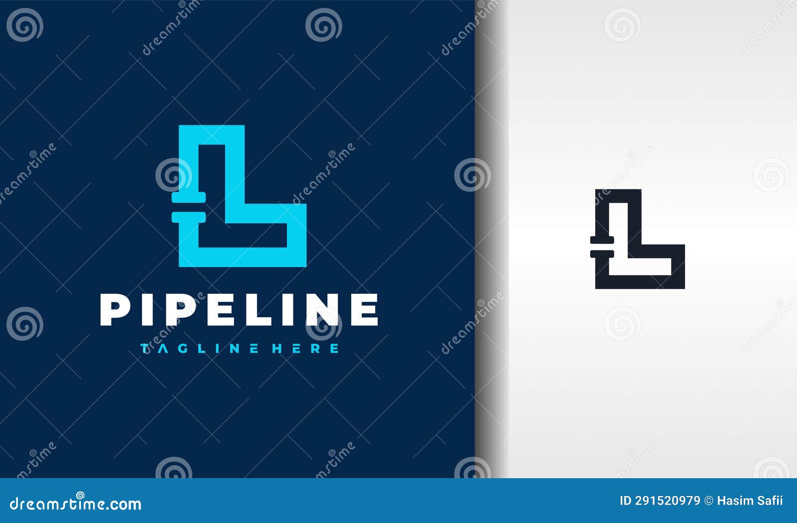 Pipe Logo On White Background. Plumbing Company Logo Cartoon Vector ...