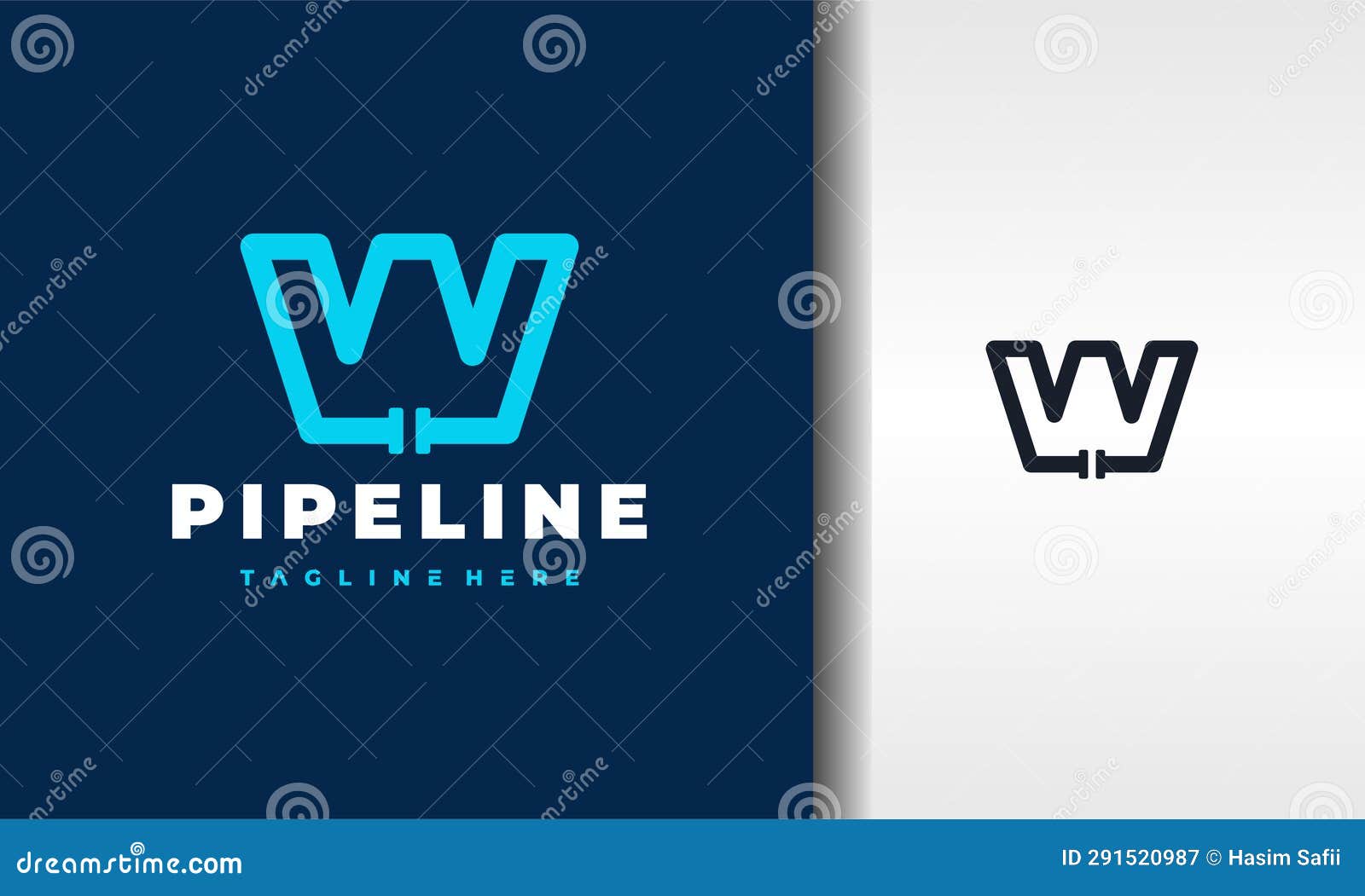 Letter W pipe logo stock vector. Illustration of modern - 291520987