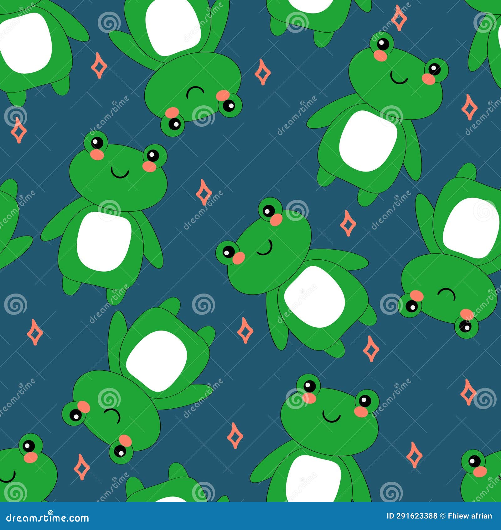 Seamless Frog Pattern for Fabric Prints, Textiles, Gift Wrapping Paper ...