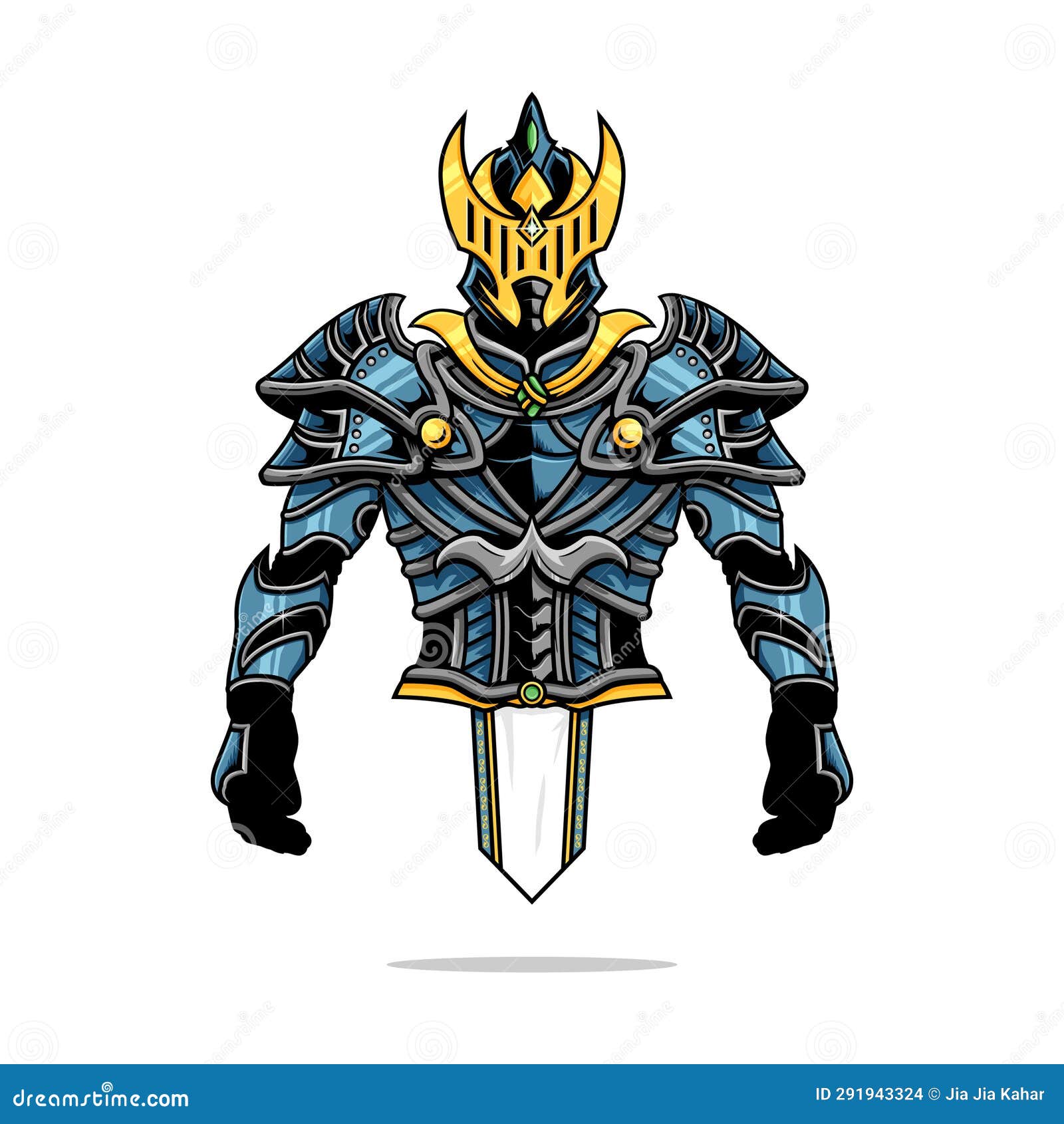 Illustration Depicting a Very Cool Knight S Upper Costume Dressed in ...