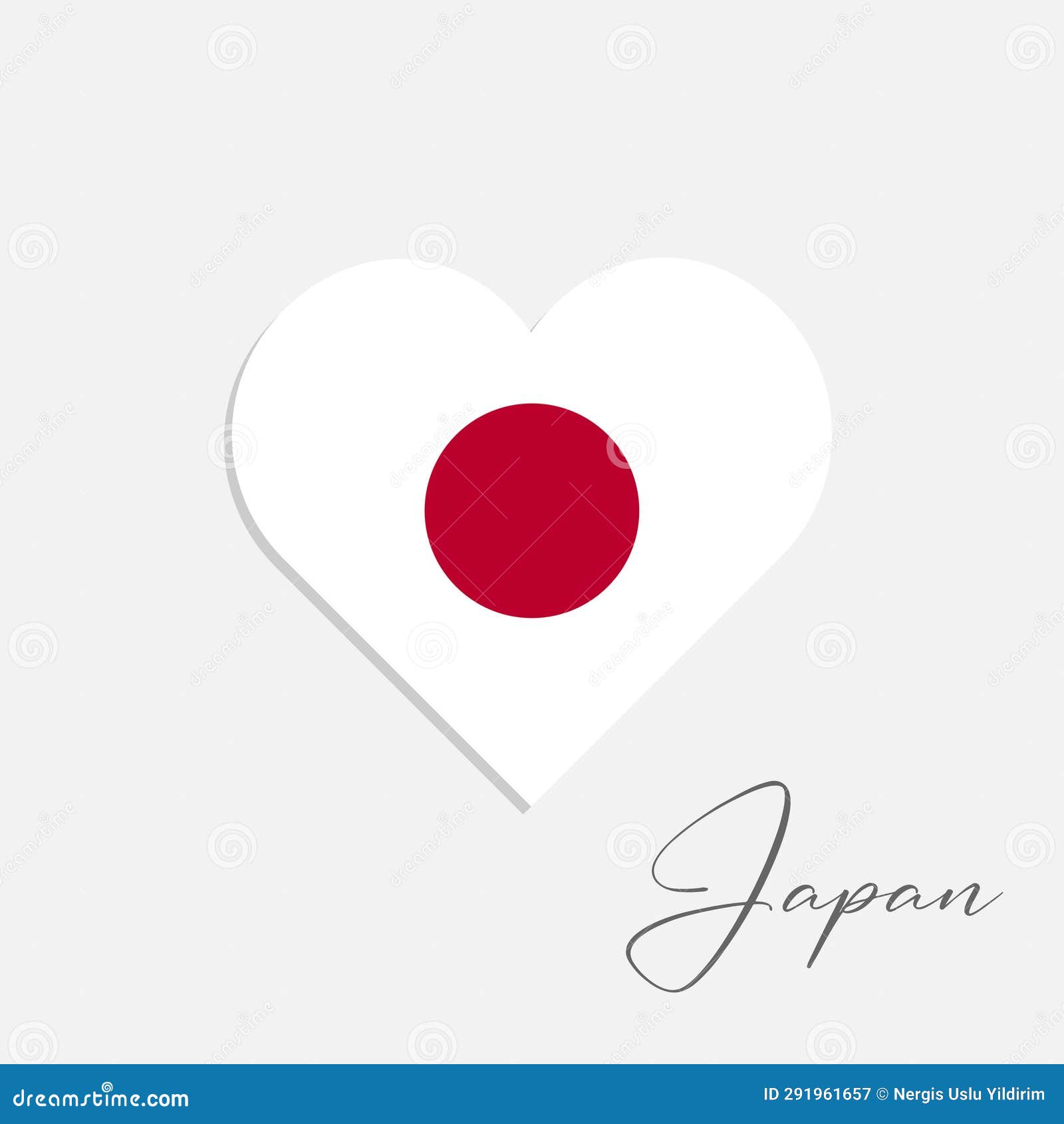 Japan flag inside heart stock illustration. Illustration of nation ...
