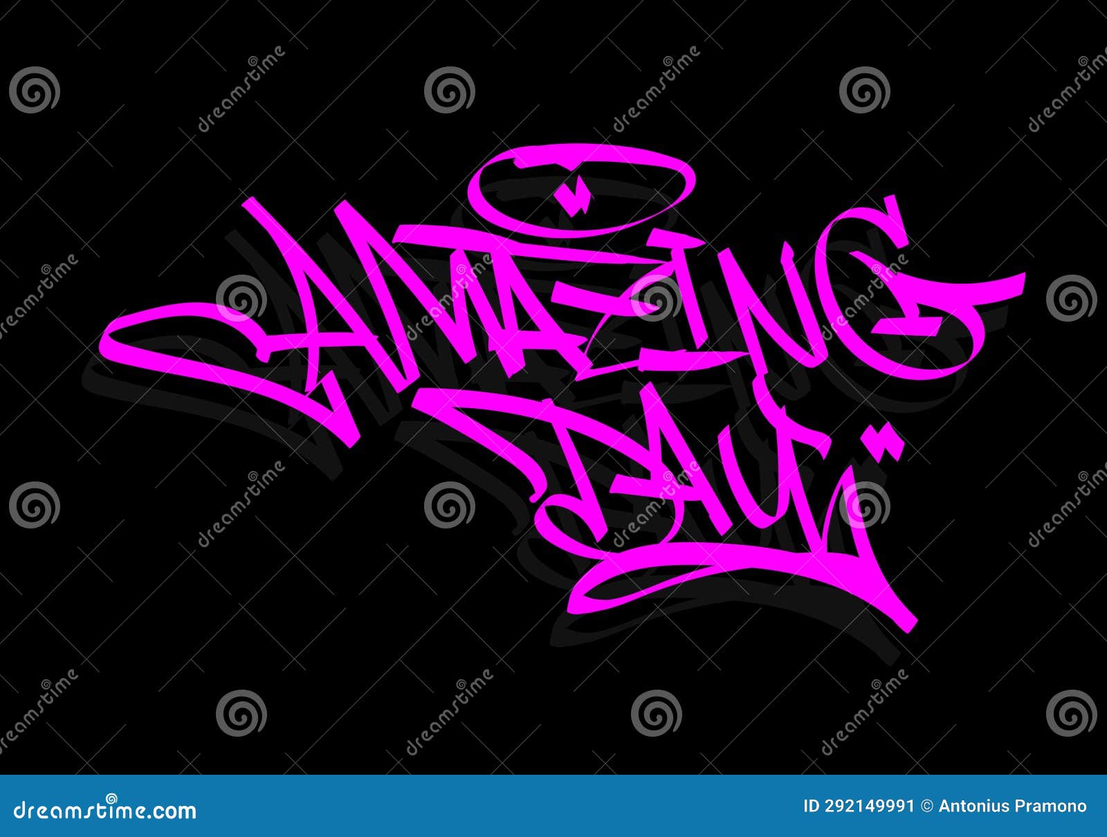 AMAZING DAY Word Graffiti Tag Style Stock Illustration - Illustration ...