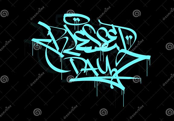 BLESSED DAY Word Graffiti Tag Style Stock Vector - Illustration of ...