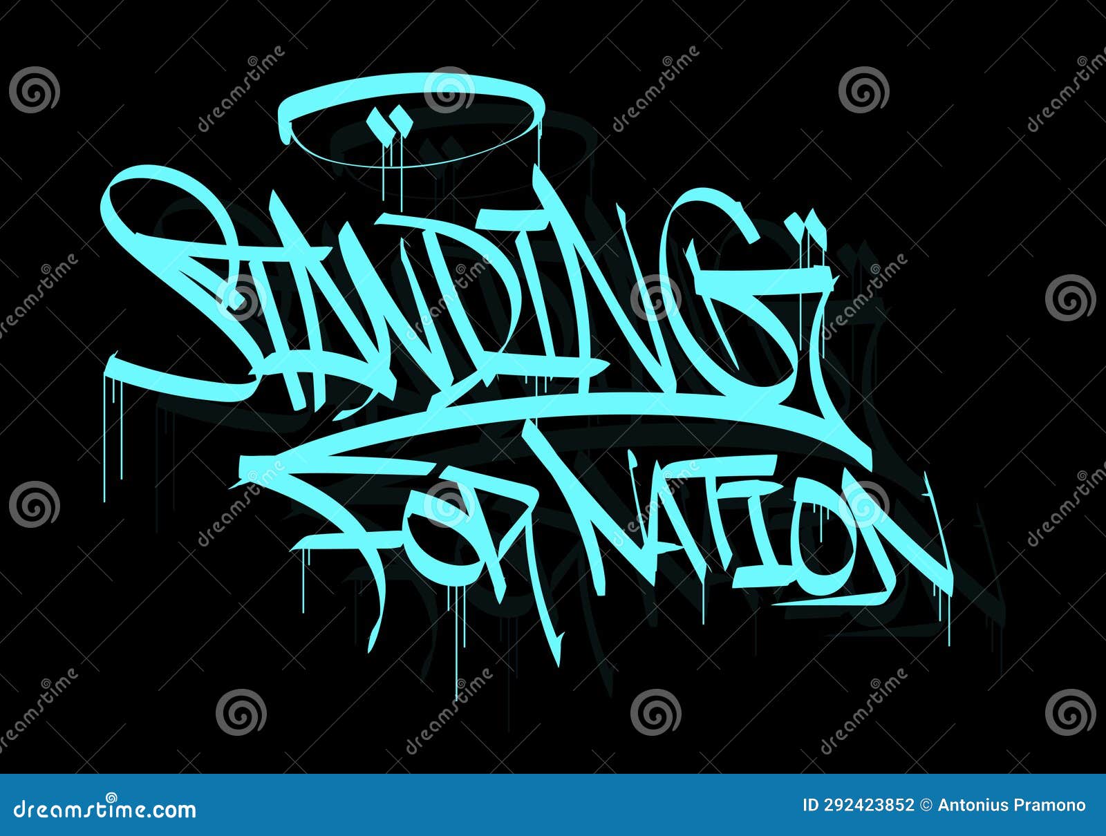 STANDING for NATION Word Graffiti Tag Style Stock Vector - Illustration ...