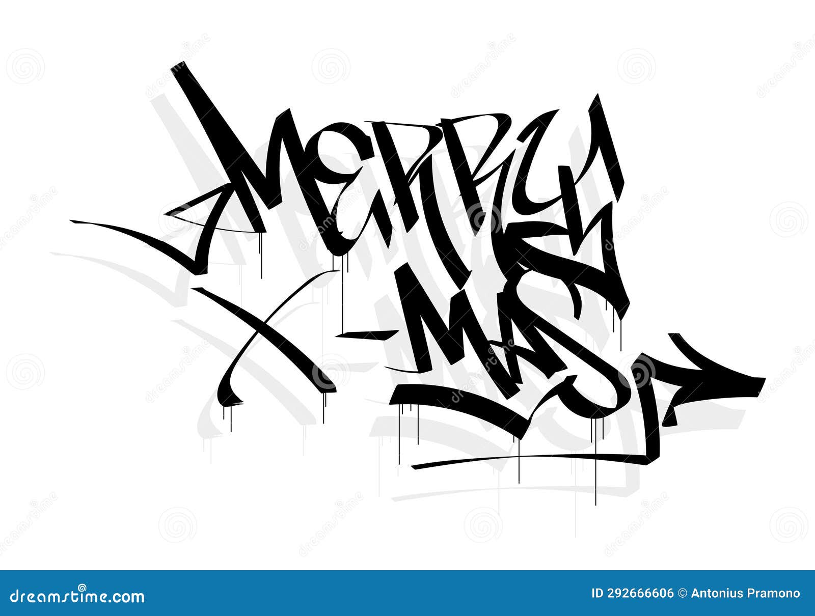 MERRY X MAS Word Graffiti Tag Style Stock Vector - Illustration of ...