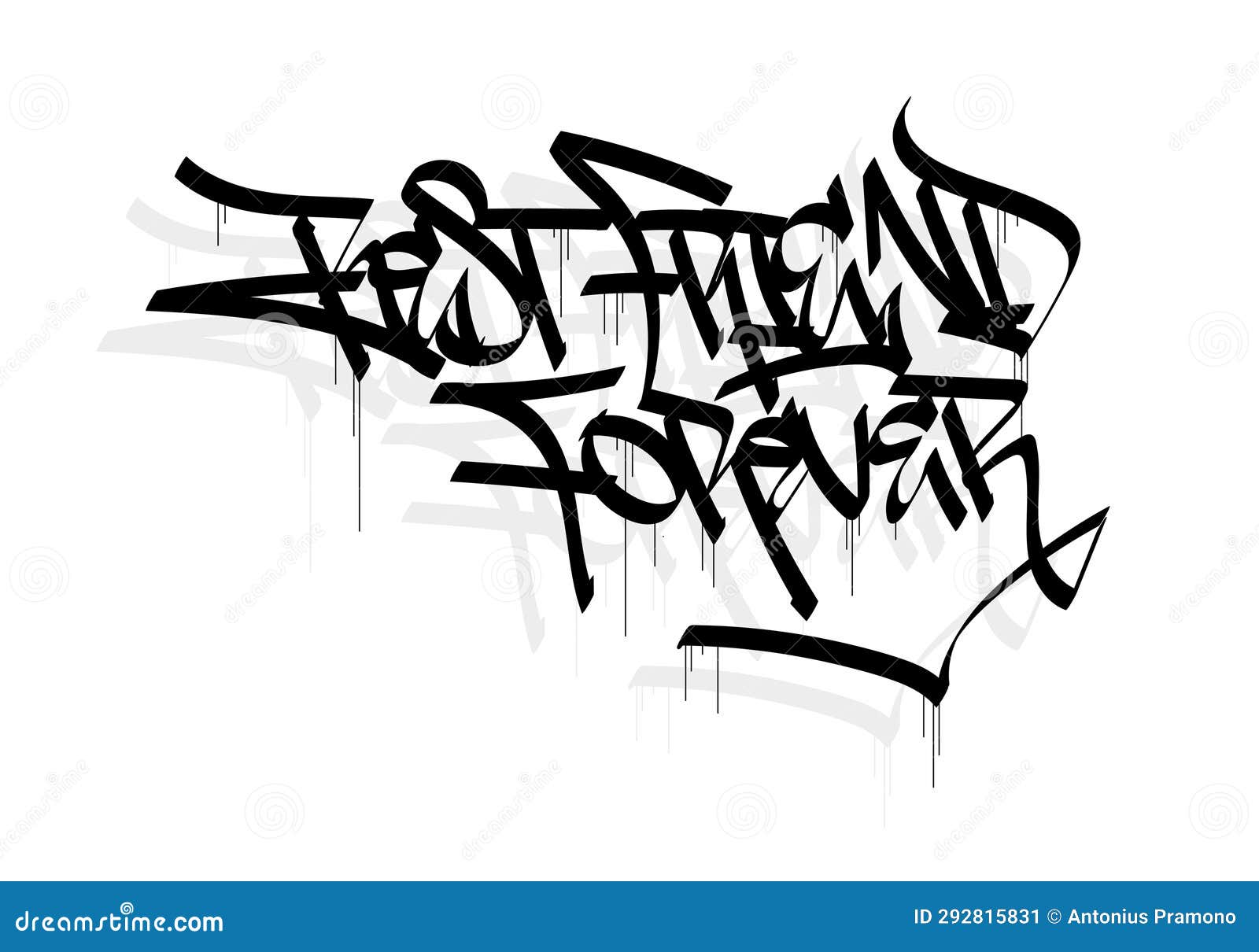 Graffiti Friend Word With Red Heart Sprayed Over White Cartoon Vector ...