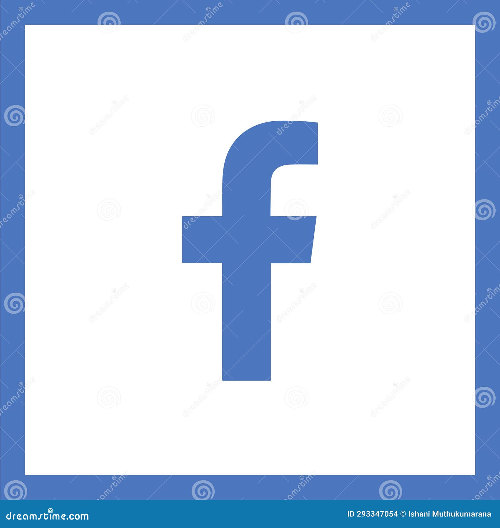 Facebook Blue Background With Logo Pattern. Clean Vector Design. Social ...