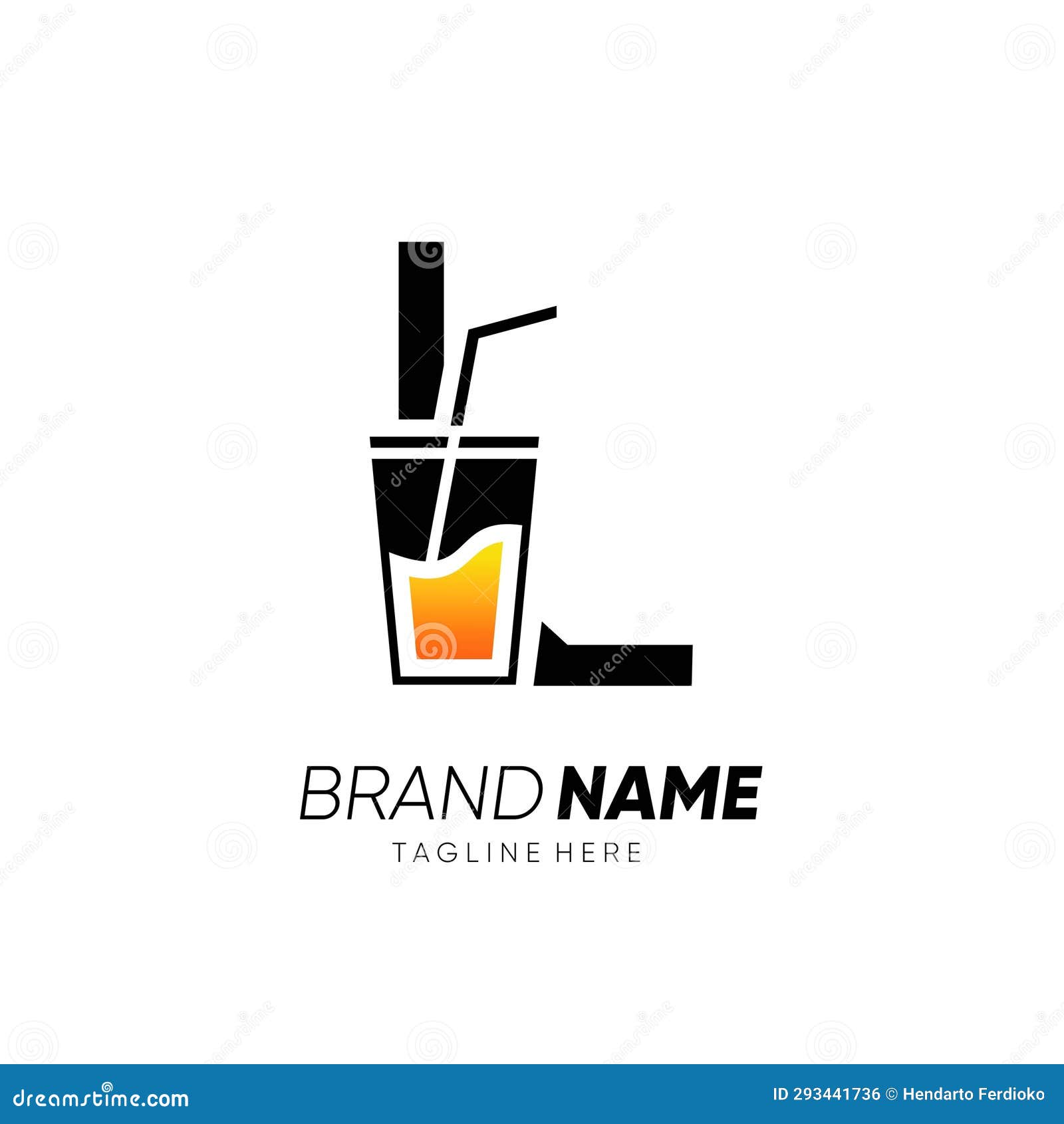 Letter L with Glass or Drinking Water Cup Logo Design Vector Icon ...