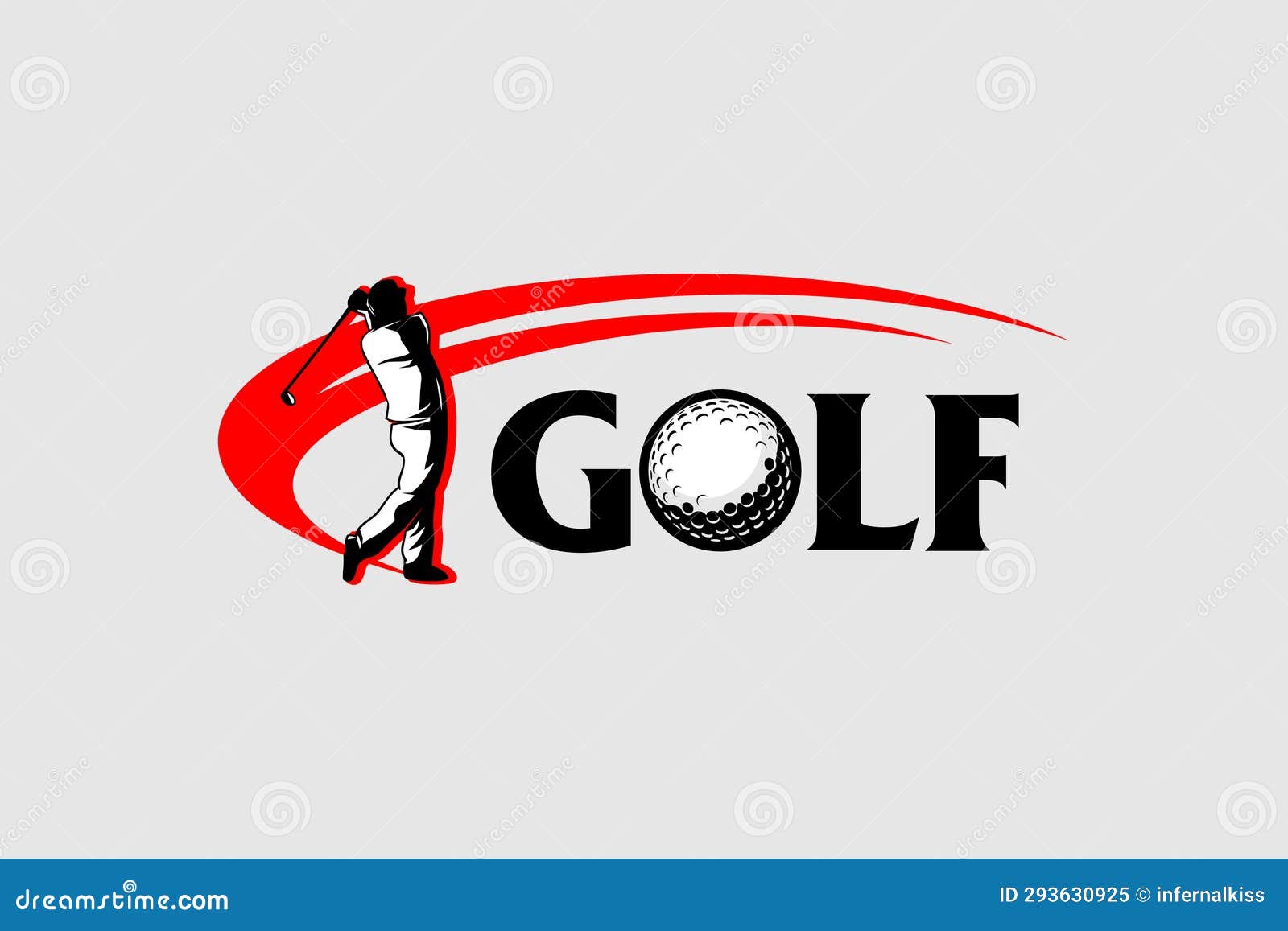 Man with Golf Club Vector Logo Template Stock Vector - Illustration of ...