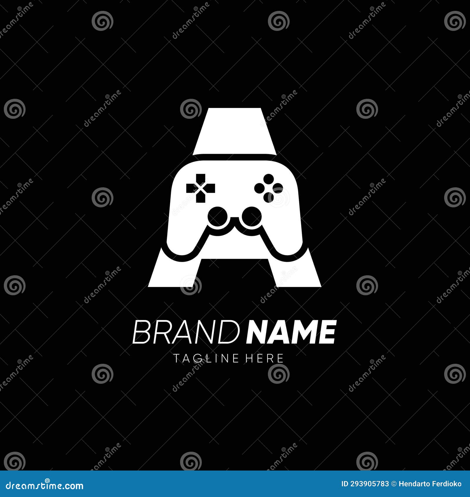 Letter a Initial Joy Stick Controller Game Logo Design Vector Icon ...