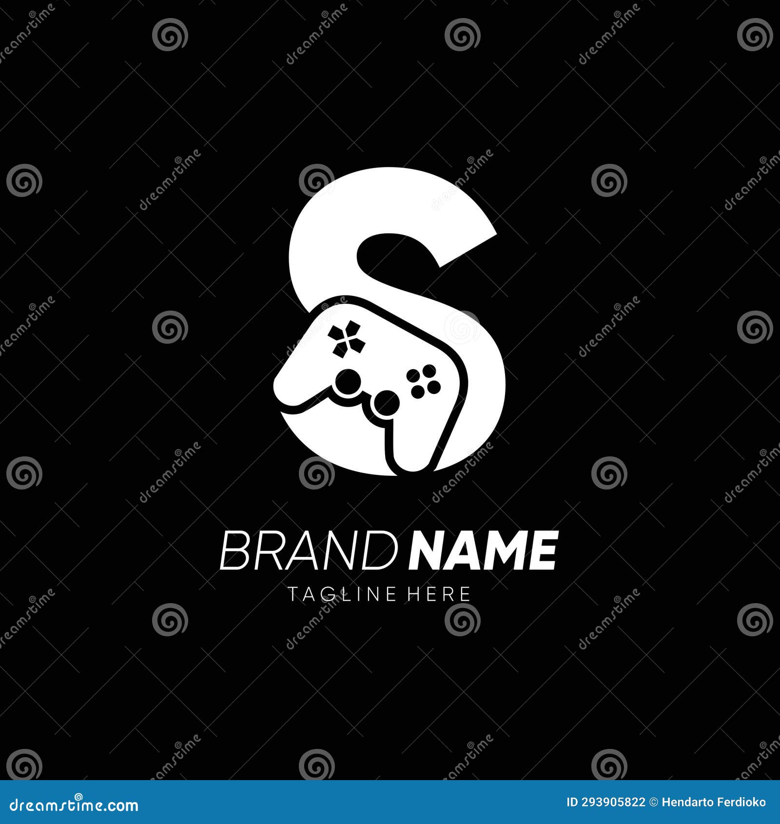 Letter S Initial Joy Stick Controller Game Logo Design Vector Icon ...